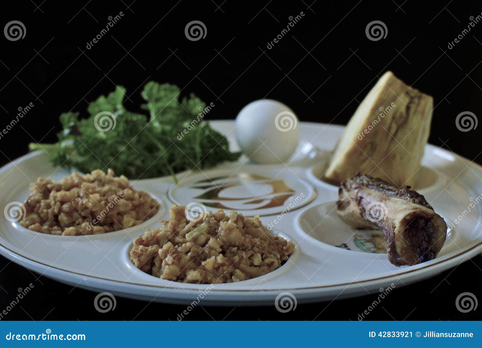 Seder plate stock image. Image of bone, charoset, chazeret - 42833921
