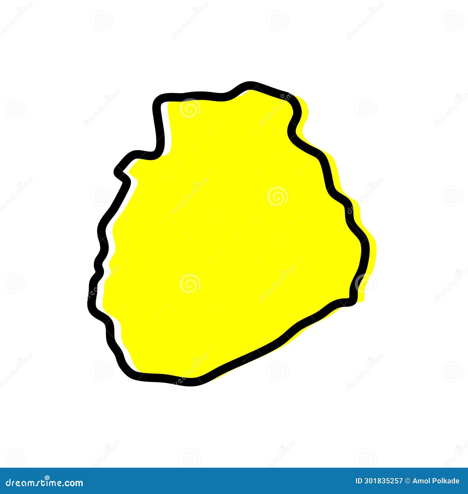 Senegal Vector Map Isolated On White Background. High-Detailed Black ...