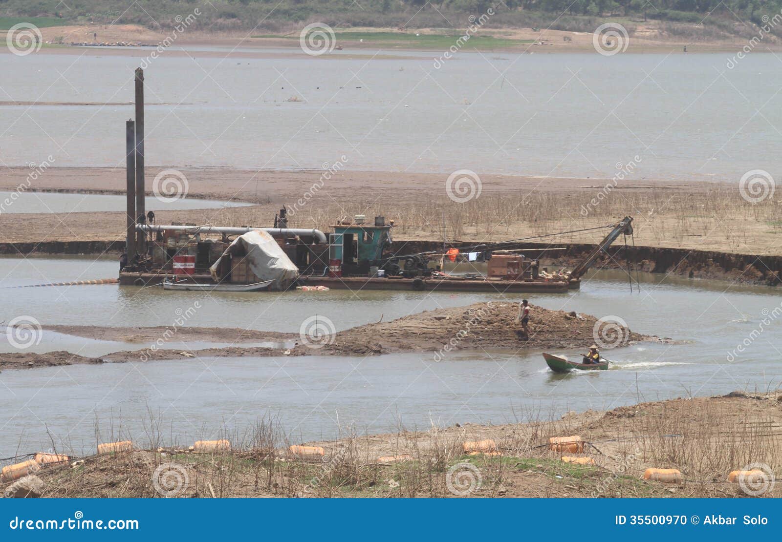 Sediment Dredging Reservoirs Editorial Image - Image of java, indonesia ...