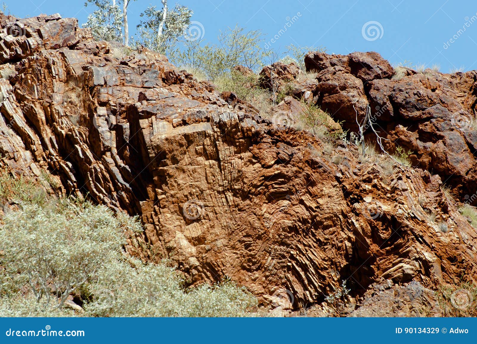 Sedimentary Ductile Folds stock image. Image of faulting - 90134329