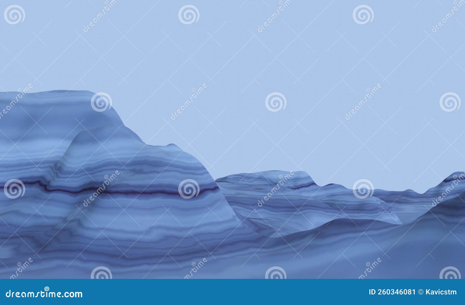 Sedimentary Mountain. Bedded Terrain Stock Illustration - Illustration ...