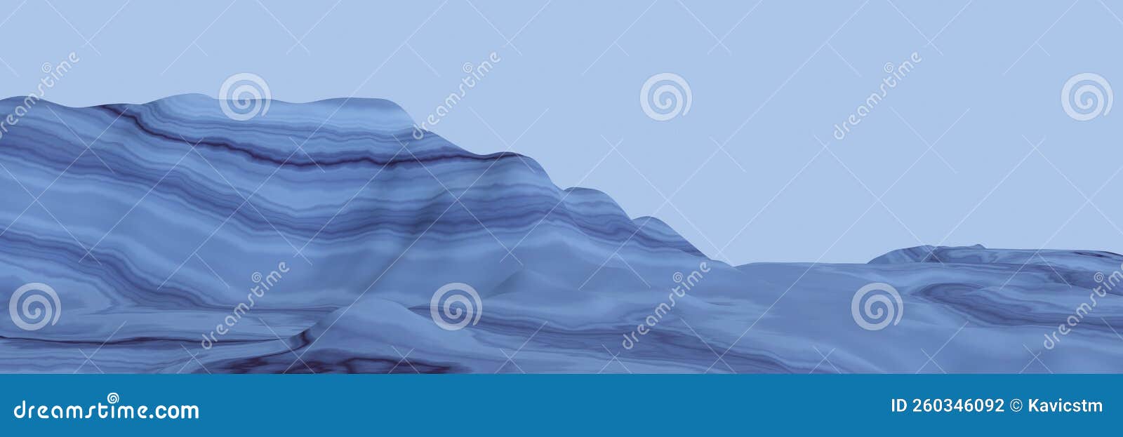 Sedimentary Mountain. Bedded Terrain Stock Illustration - Illustration ...