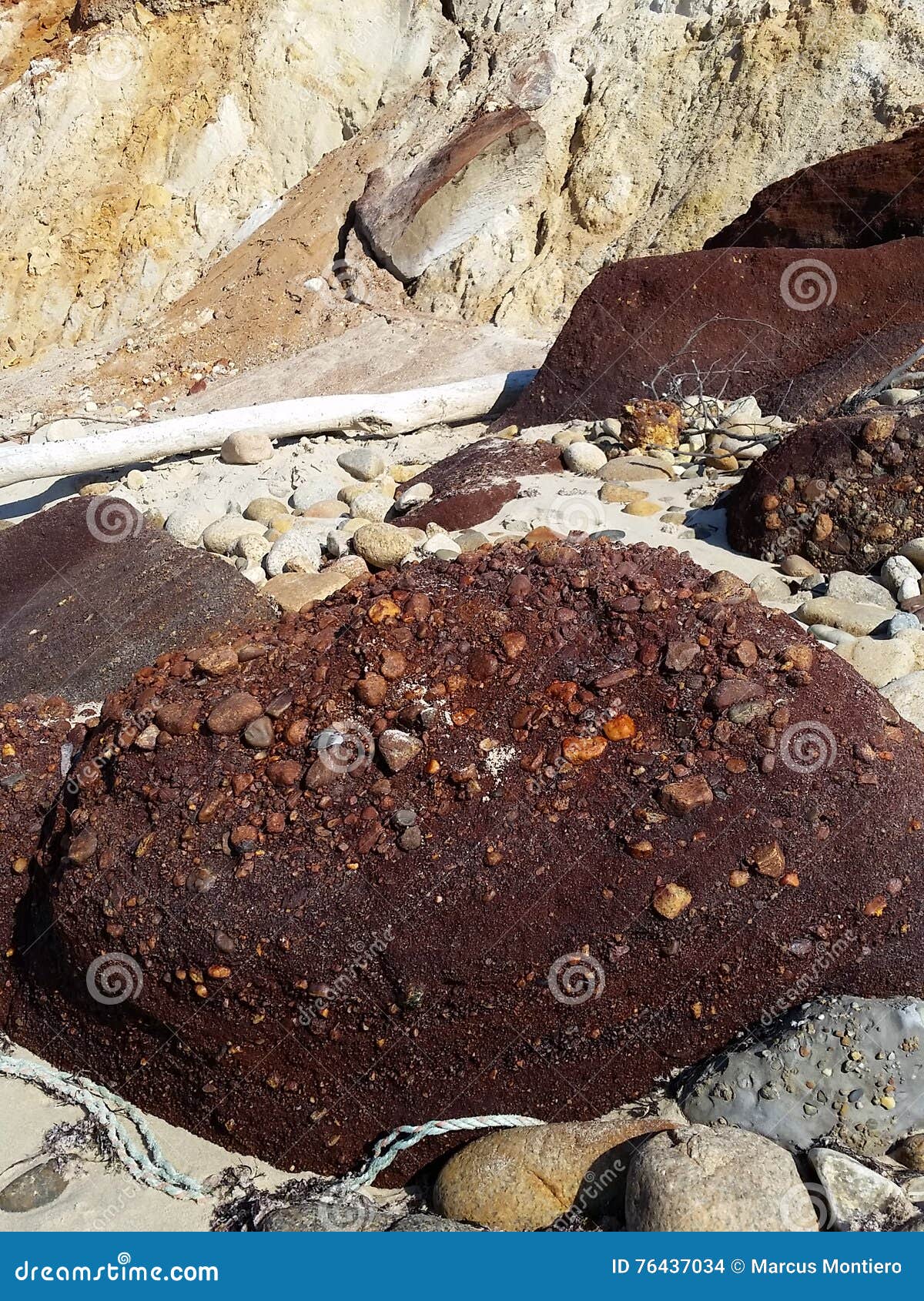 Sedimentary Rock stock photo. Image of sedimentary, beach - 76437034
