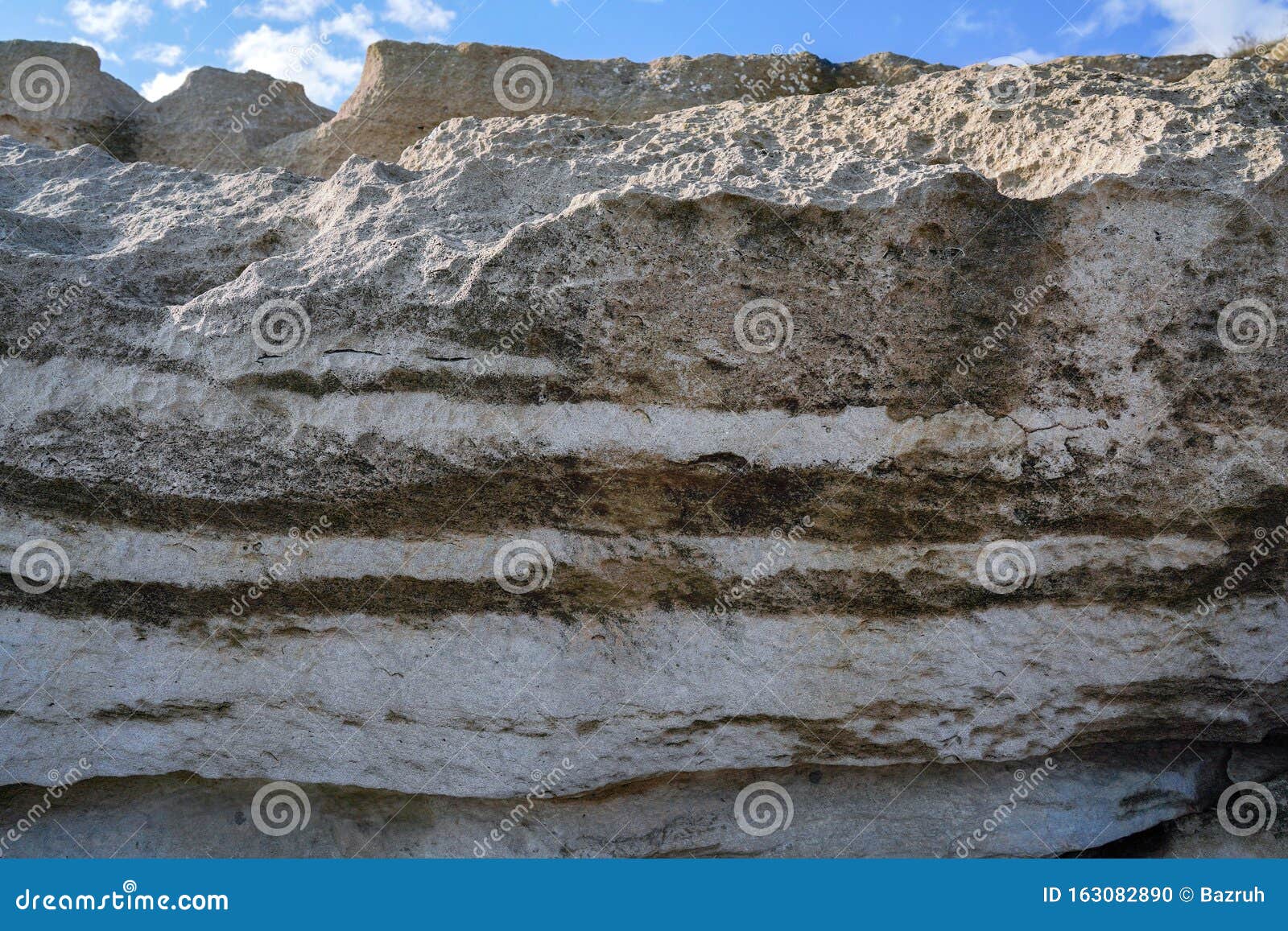 Sedimentary Rock Layers Background Stock Photo - Image of quarry ...