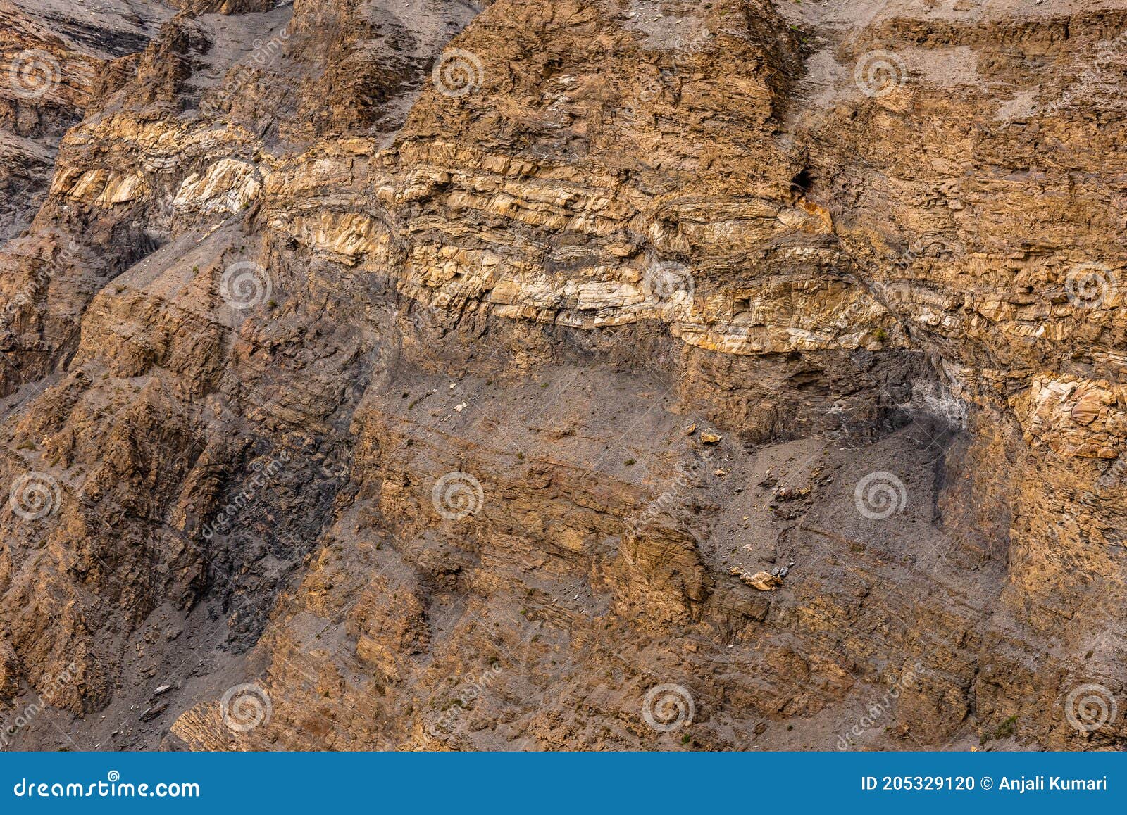 Sedimentary rocks stock photo. Image of line, homogeneous - 205329120