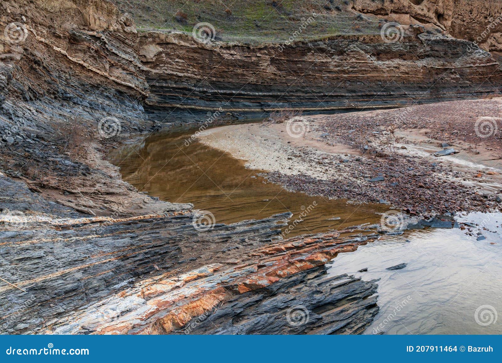 Sedimentary Rocks Layers Texture Stock Photo - Image of brown, pattern ...
