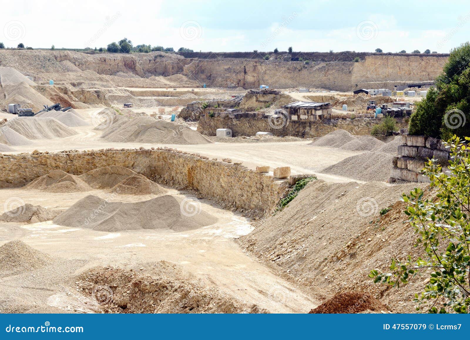 Sedimentary Rocks at a Limestone Quarry Stock Image - Image of open ...