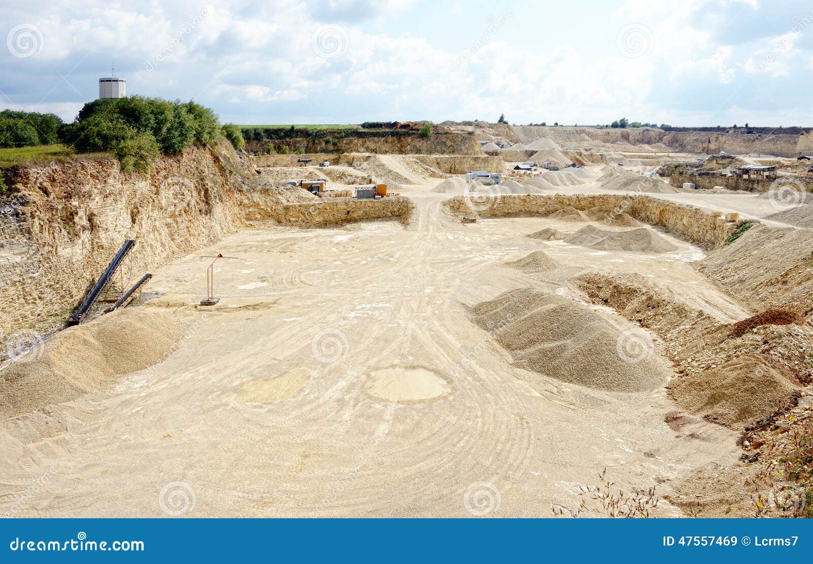 Sedimentary Rocks at a Limestone Quarry Stock Image - Image of open ...