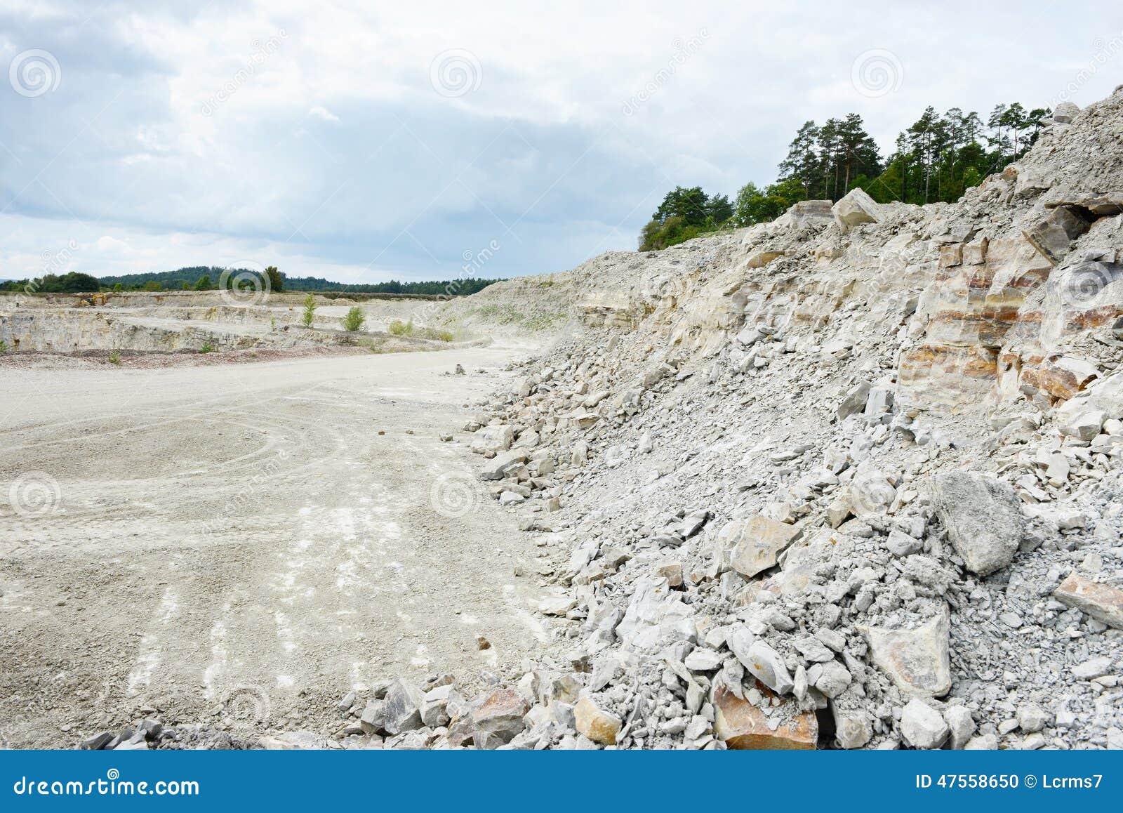 Sedimentary Rocks at a Limestone Quarry Stock Photo - Image of ...