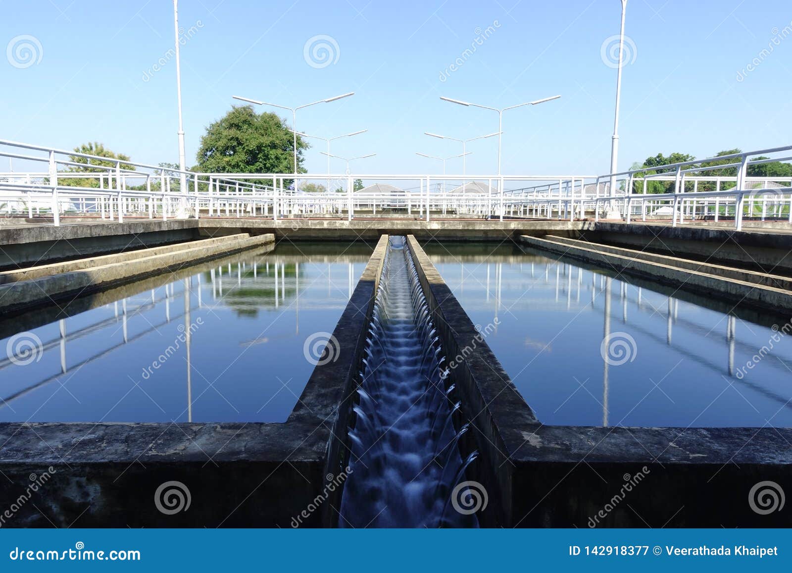 Sedimentation Unit of Conventional Water Treatment Plant Stock Image ...