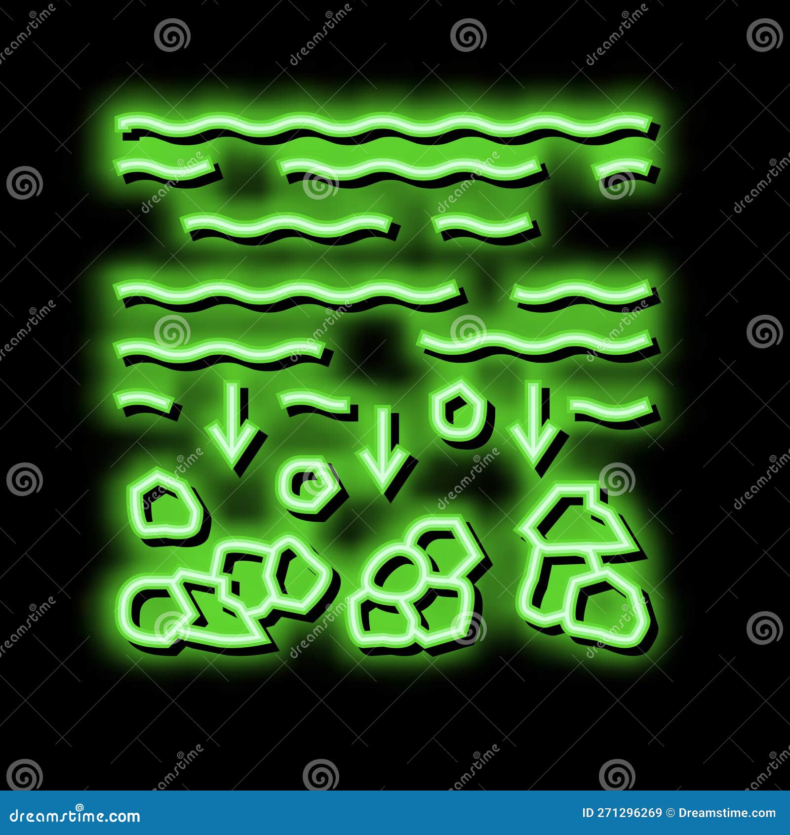 Sedimentation Water Filter Neon Glow Icon Illustration Stock Vector ...