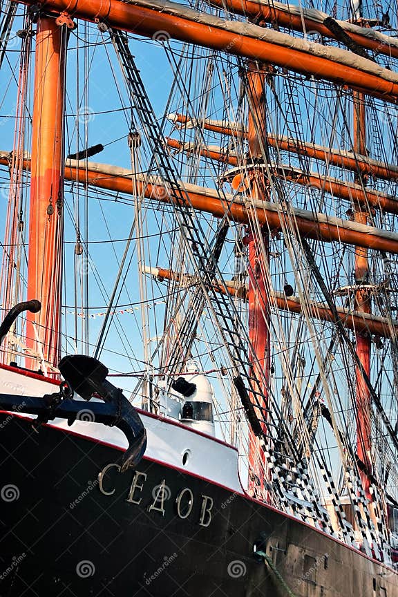 Sedov ship editorial stock photo. Image of fourmastbark - 21163383