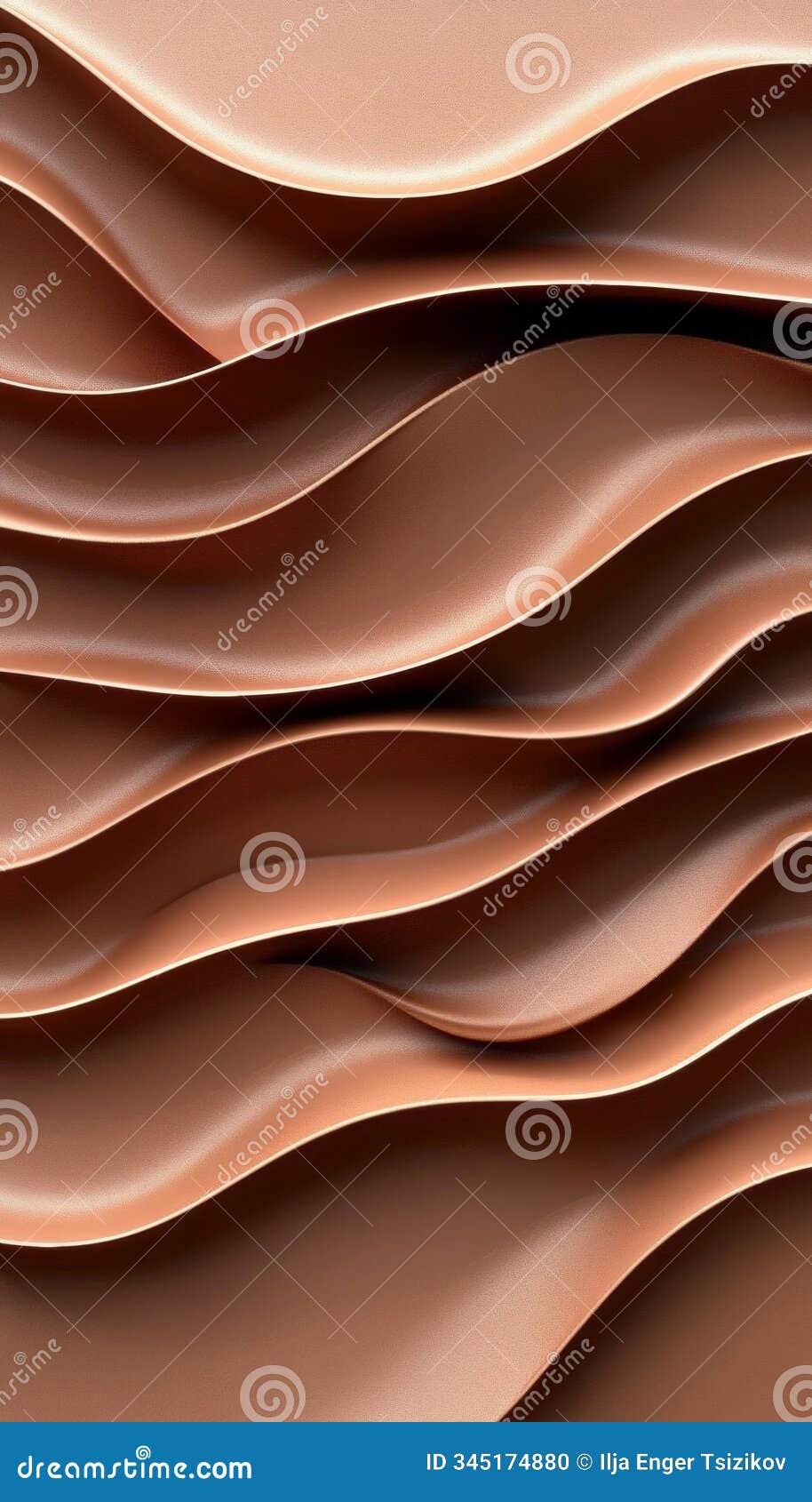 Seductive Flow Abstract Background of Luxurious Chocolate Waves ...