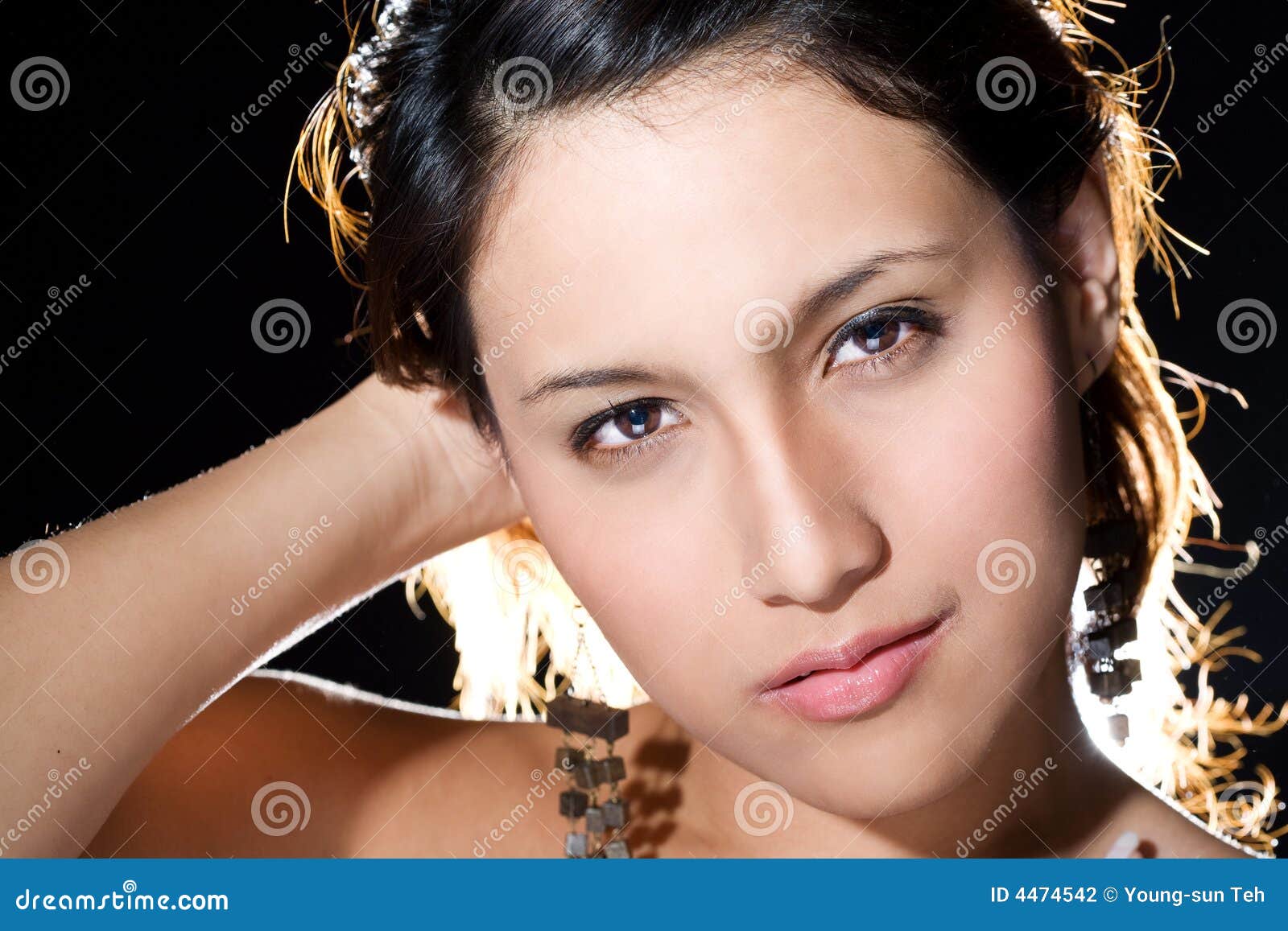 Seductive look of a woman stock photo. Image of beauty - 4474542