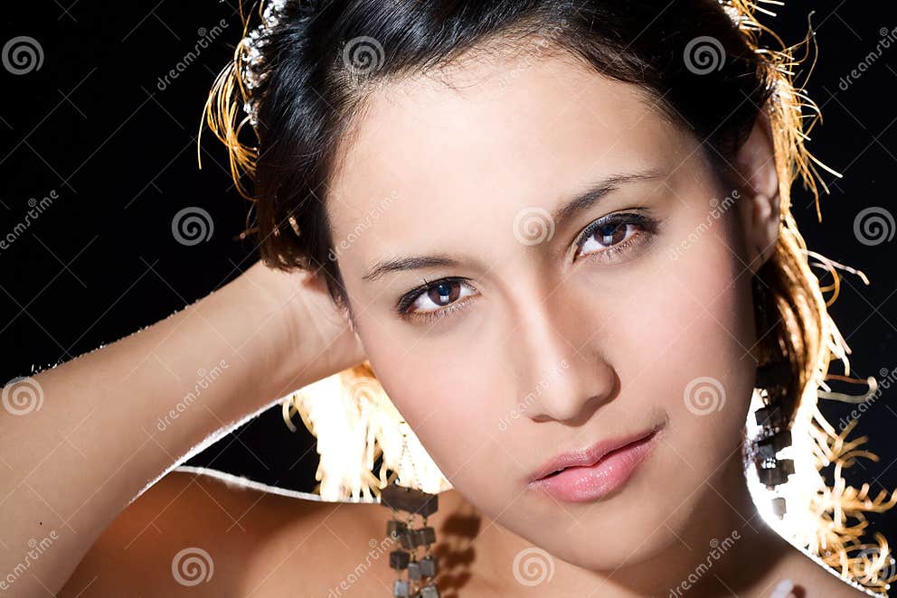 Seductive look of a woman stock photo. Image of beauty - 4474542