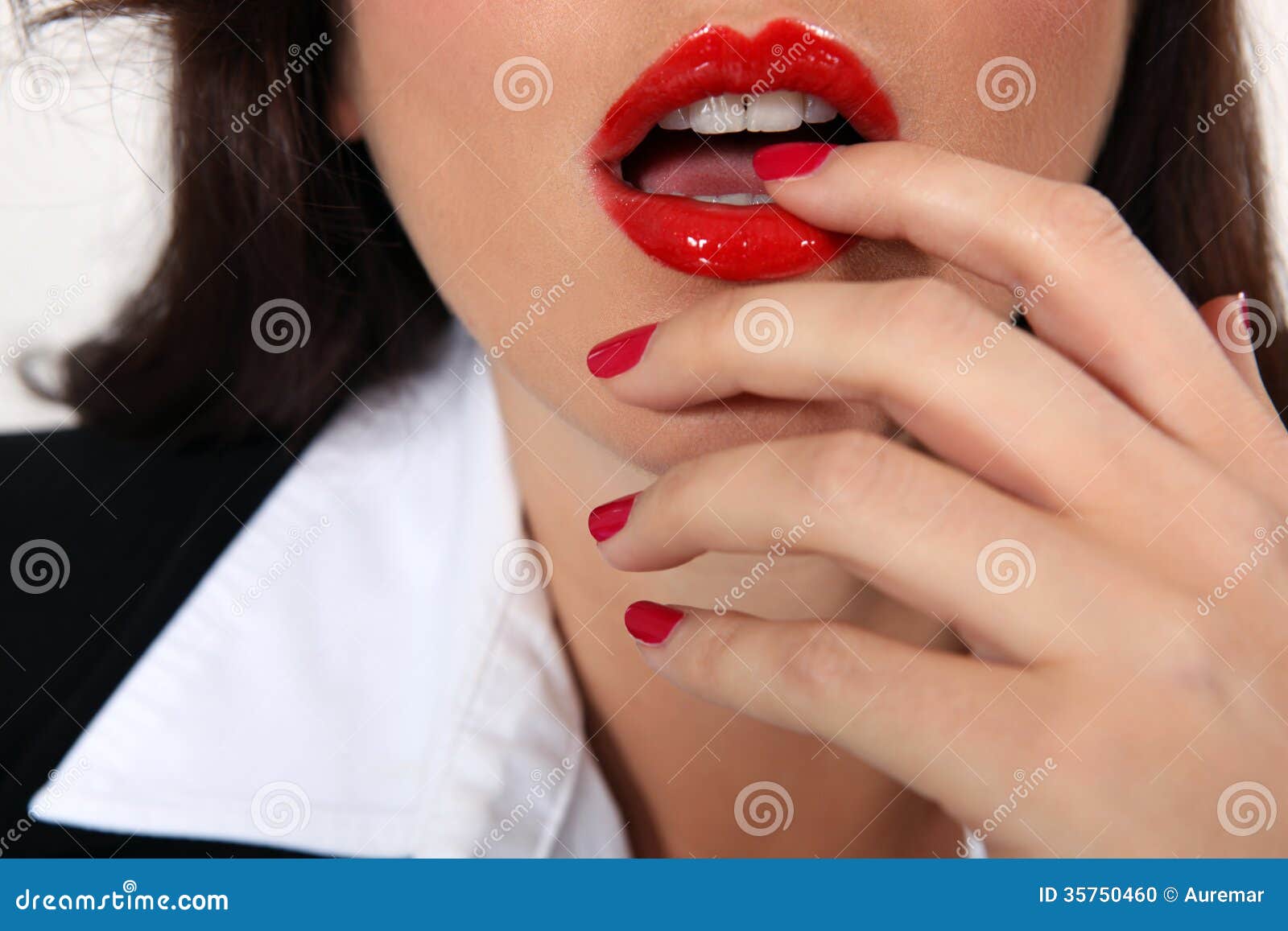 Seductive secretary stock photo. Image of girl, portrait - 35750460
