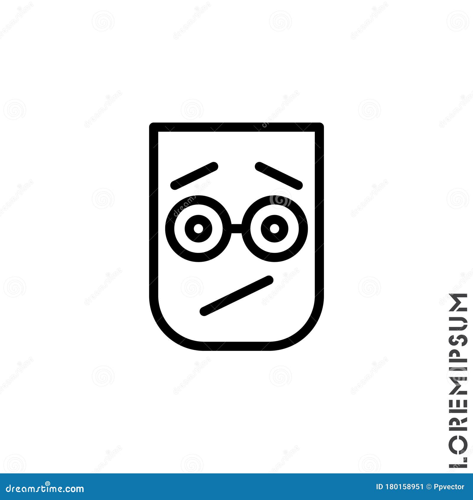 Seductive Smile Emoticon Icon Vector Illustration. Outline Style Stock ...