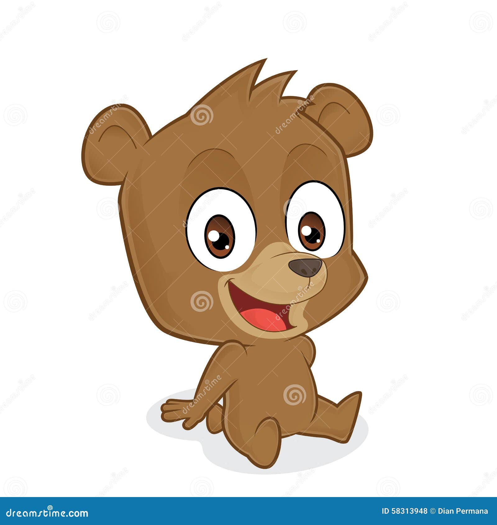 Seduta dell'orso illustrazione vettoriale. Illustrazione di dolce ...
