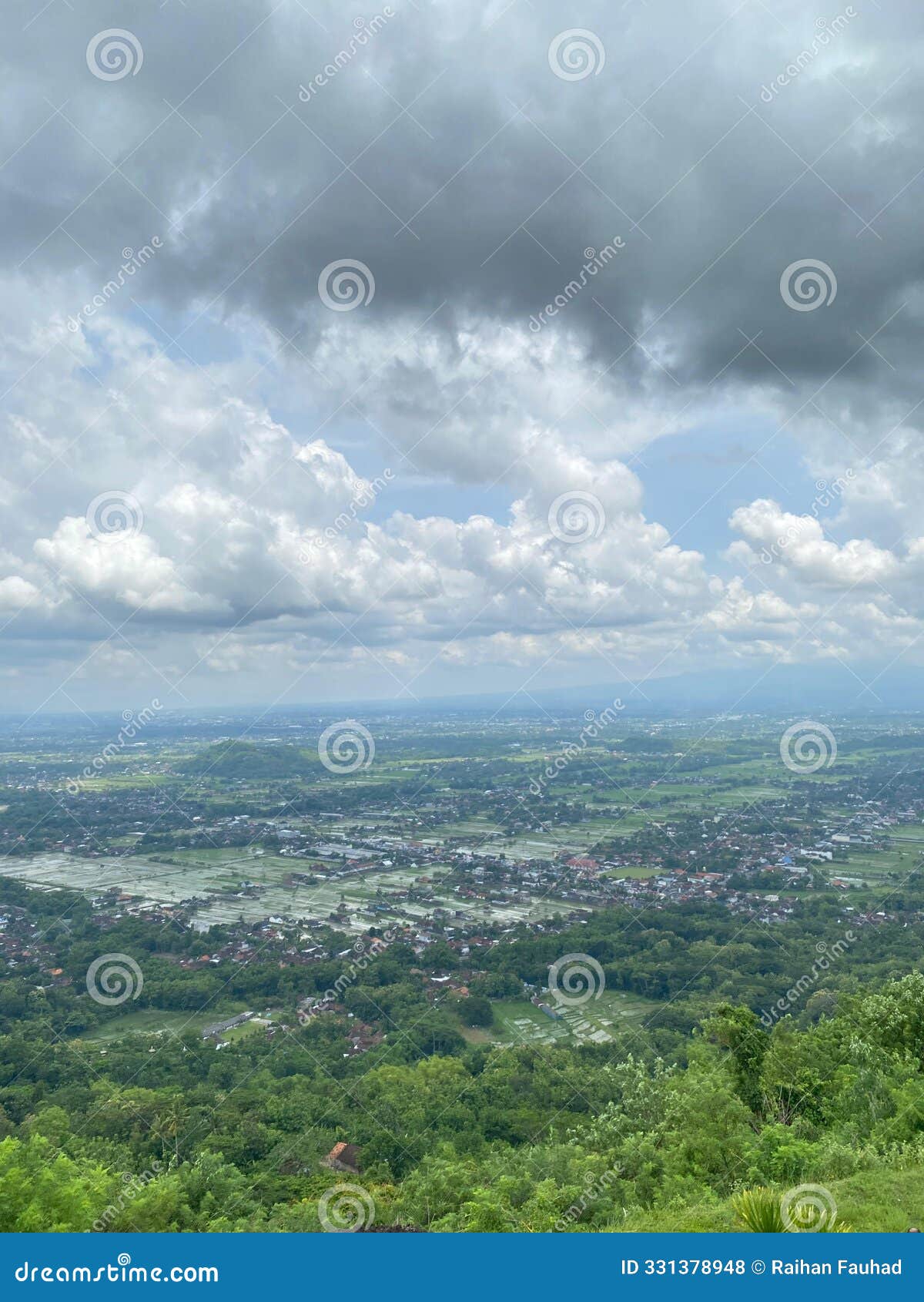 See the Beautiful View from the Top of the Hill Stock Photo - Image of ...