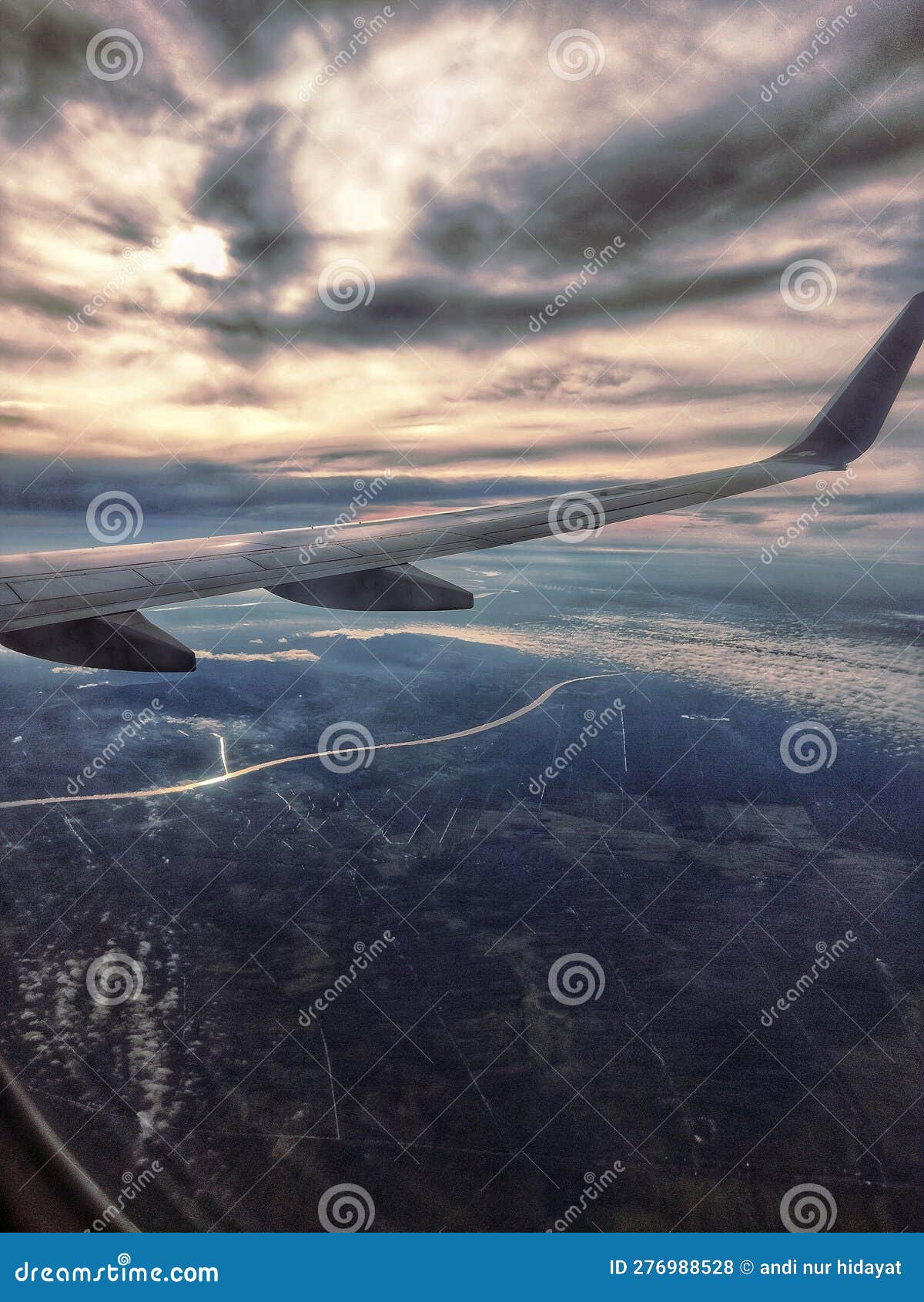 See the Beauty of Nature from the Plane in the Morning Stock Photo ...