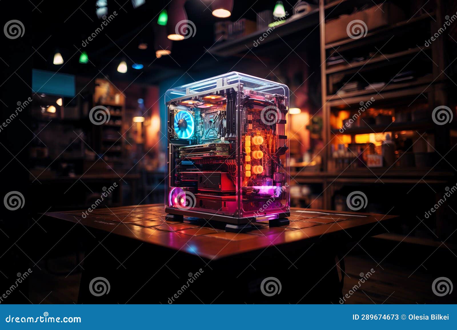 A See through Desktop Pc Case with Led Rgb Lighting Cooling System ...