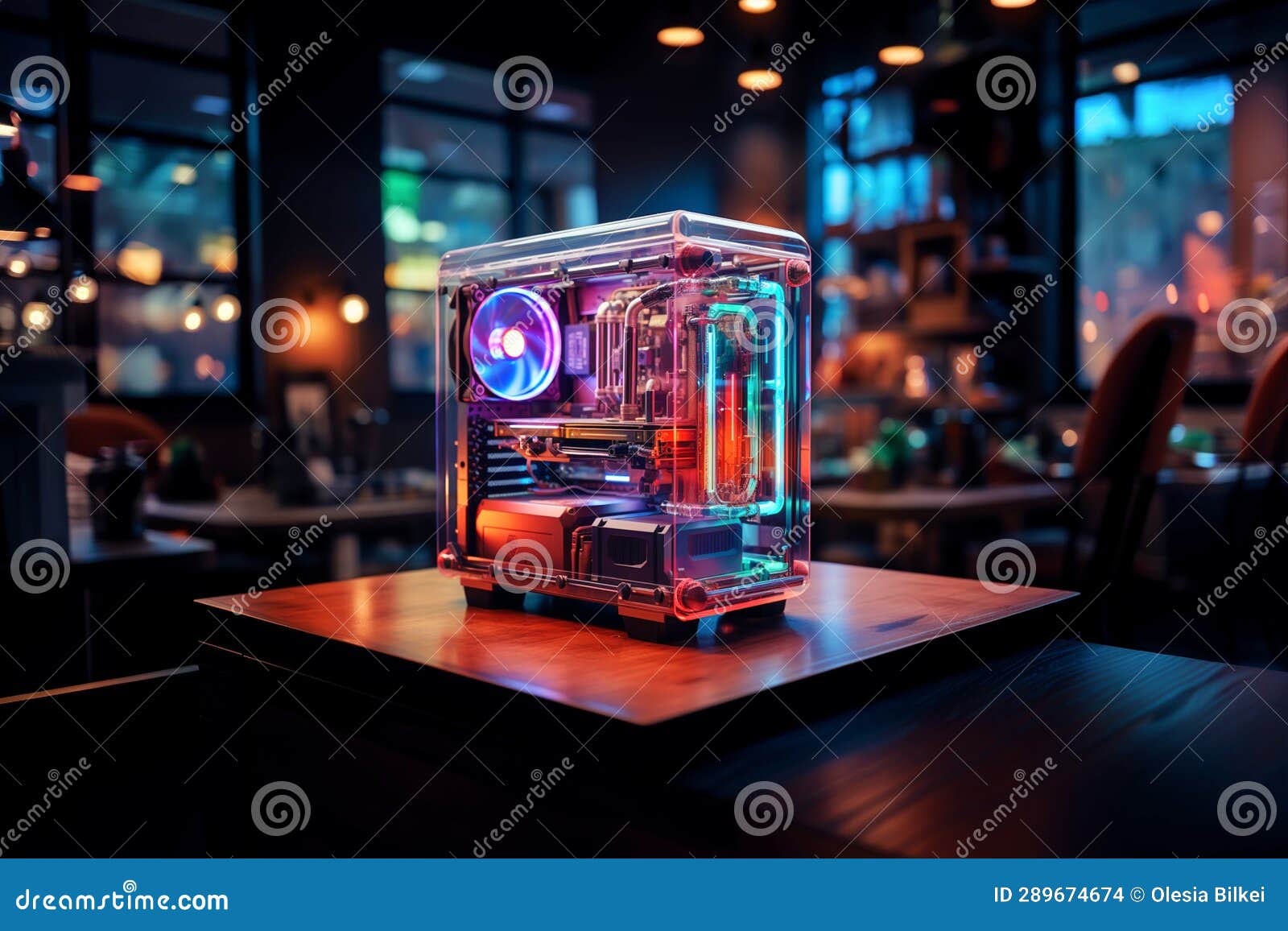 A See through Desktop Pc Case with Led Rgb Lighting Cooling System ...