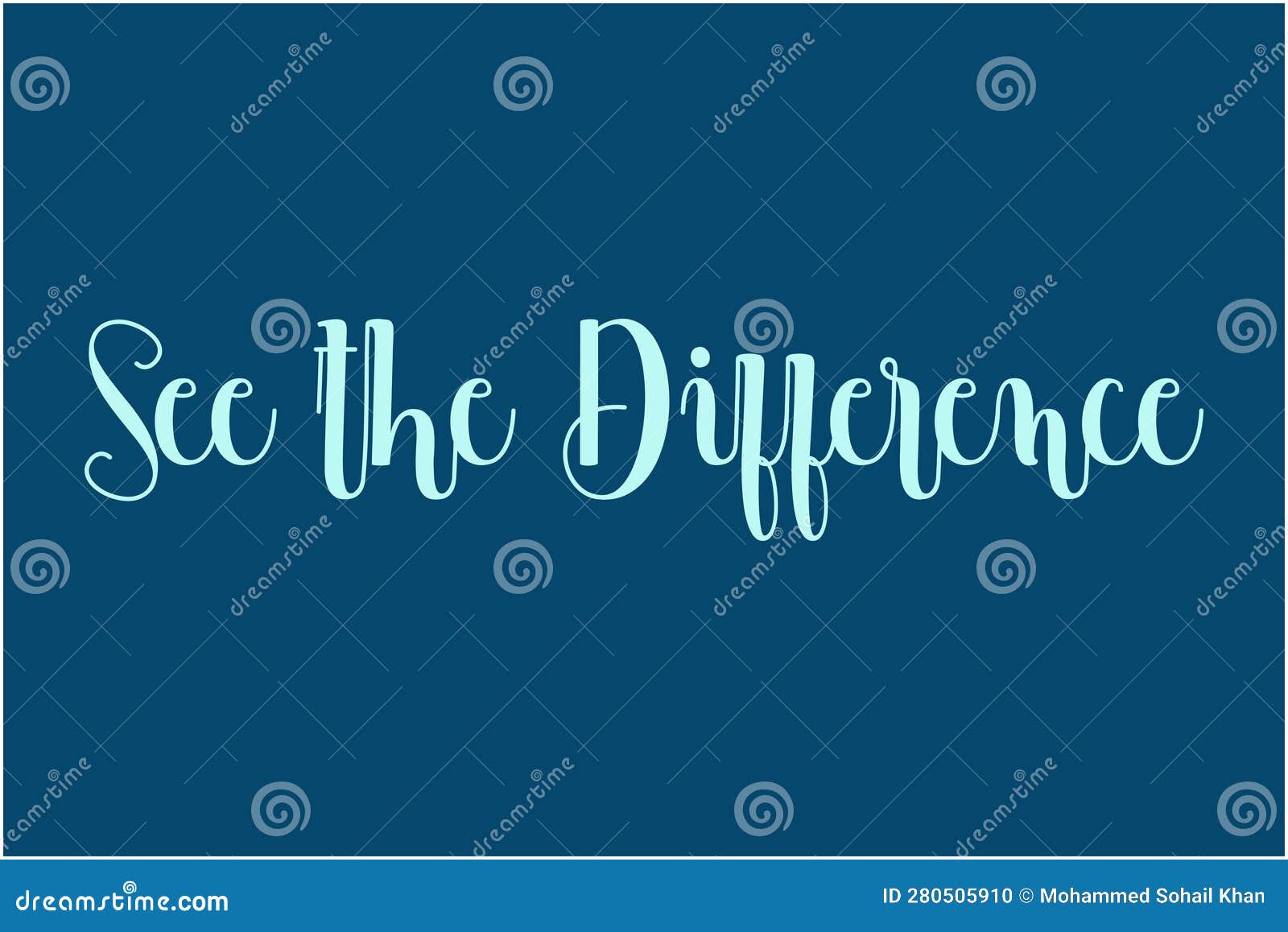 See the Difference Elegant Typography Lettering Text Vector Design ...