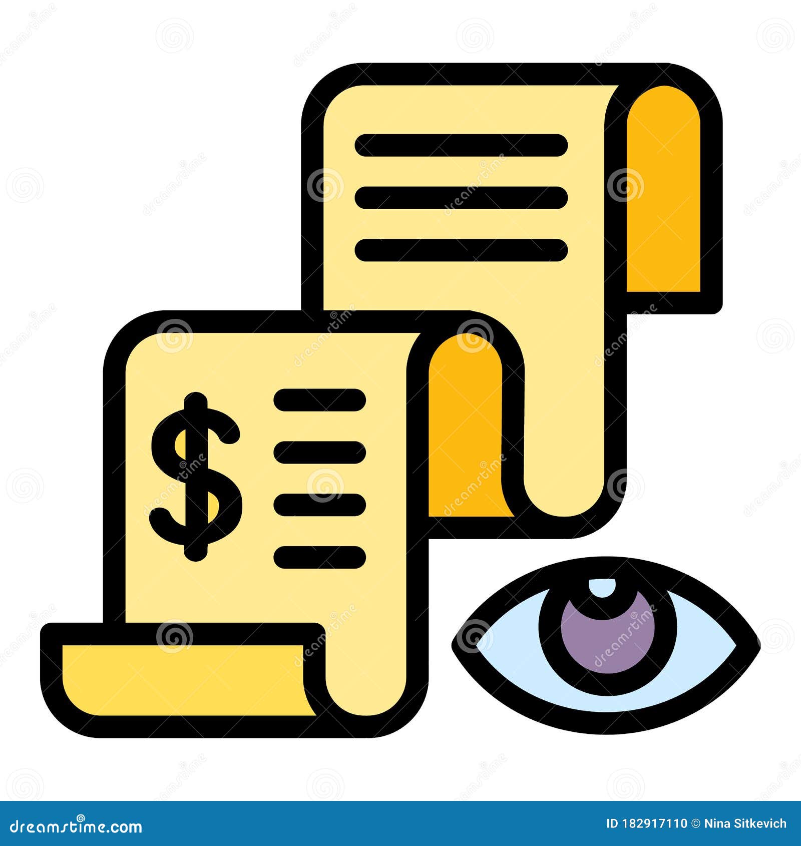 See Expense Report Icon, Outline Style Stock Vector - Illustration of ...