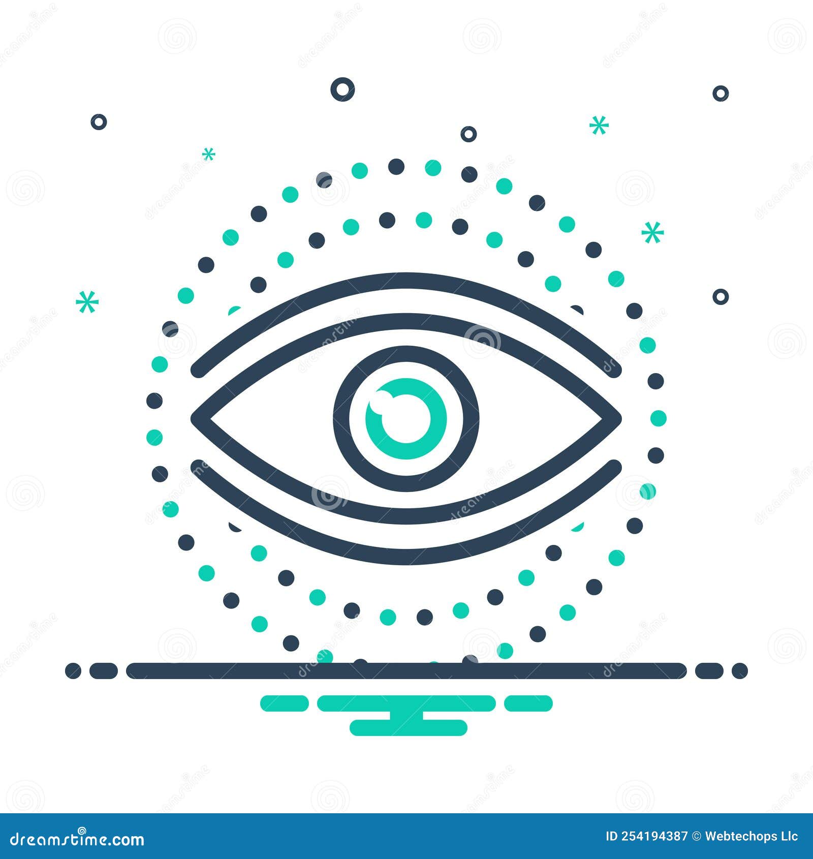 Mix Icon for See, Eyesight and Eyeball Stock Illustration ...