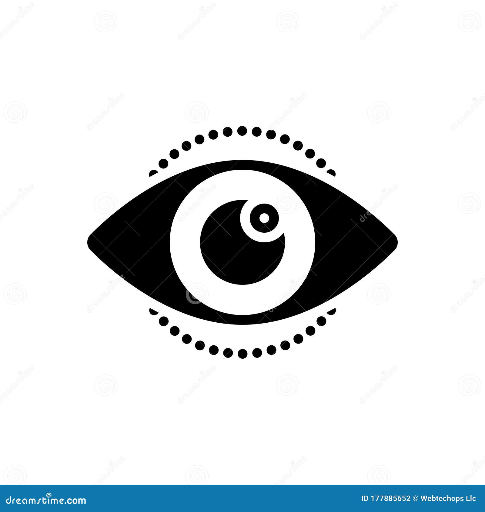 Black Solid Icon for See, View and Look Stock Illustration ...
