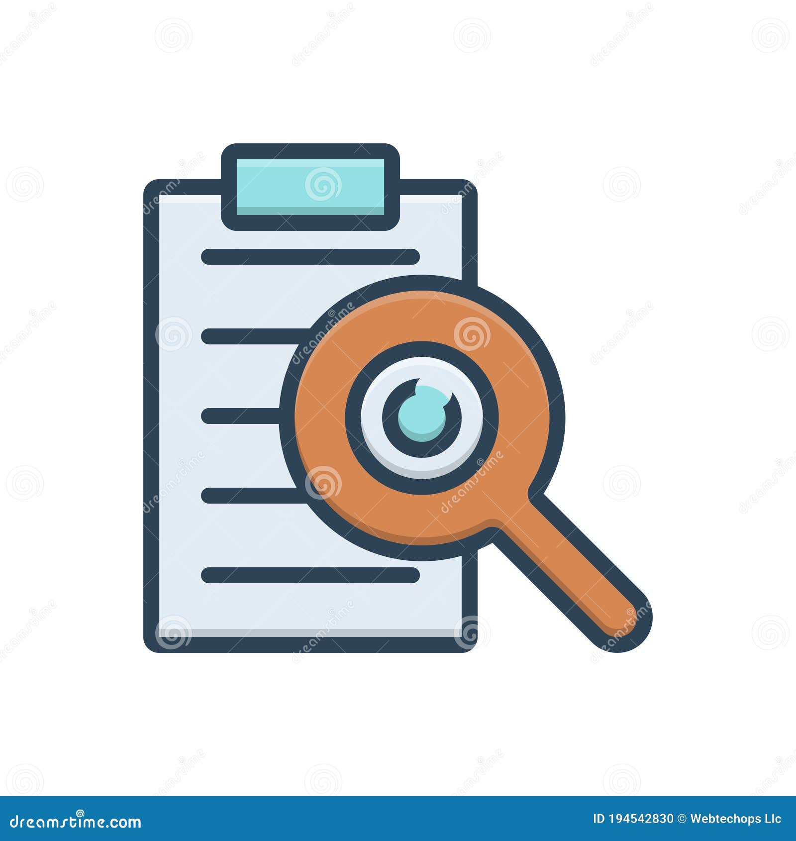 Color Illustration Icon for See, View and Look Stock Illustration ...