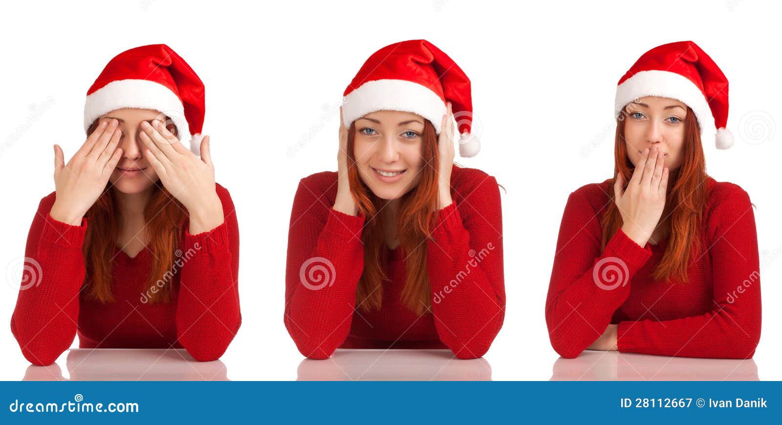 See No Evil, Hear No Evil, Speak No Evil Poses. Royalty-Free Stock ...