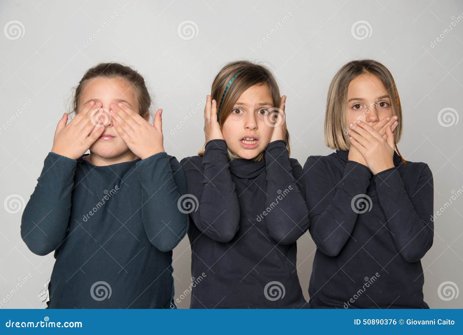 See Nothing, Hear Nothing and Say Nothing. Stock Photo - Image of moral ...