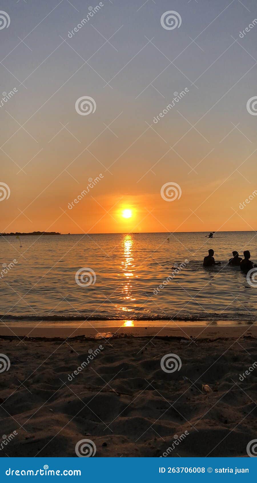 See the Sunset View on the Beach Stock Photo - Image of reflection ...