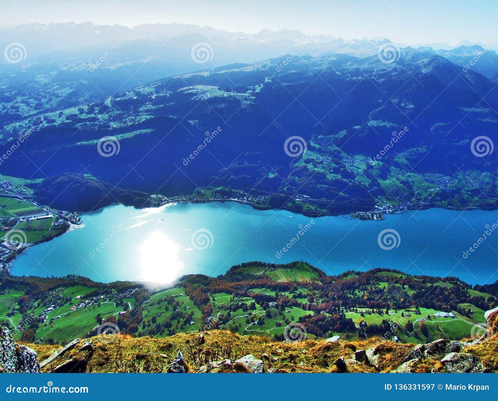 See Walensee, Alias See Walen Oder See Walenstadt Stockbild - Bild von ...