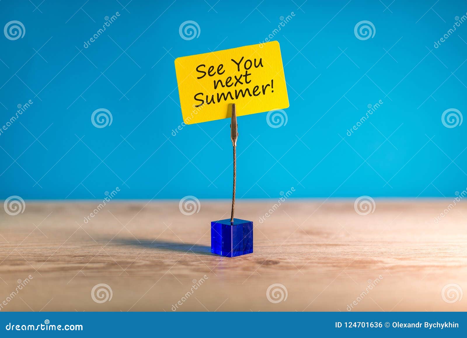 See You Next Summer Written on a Note at the Office Table with Empty ...