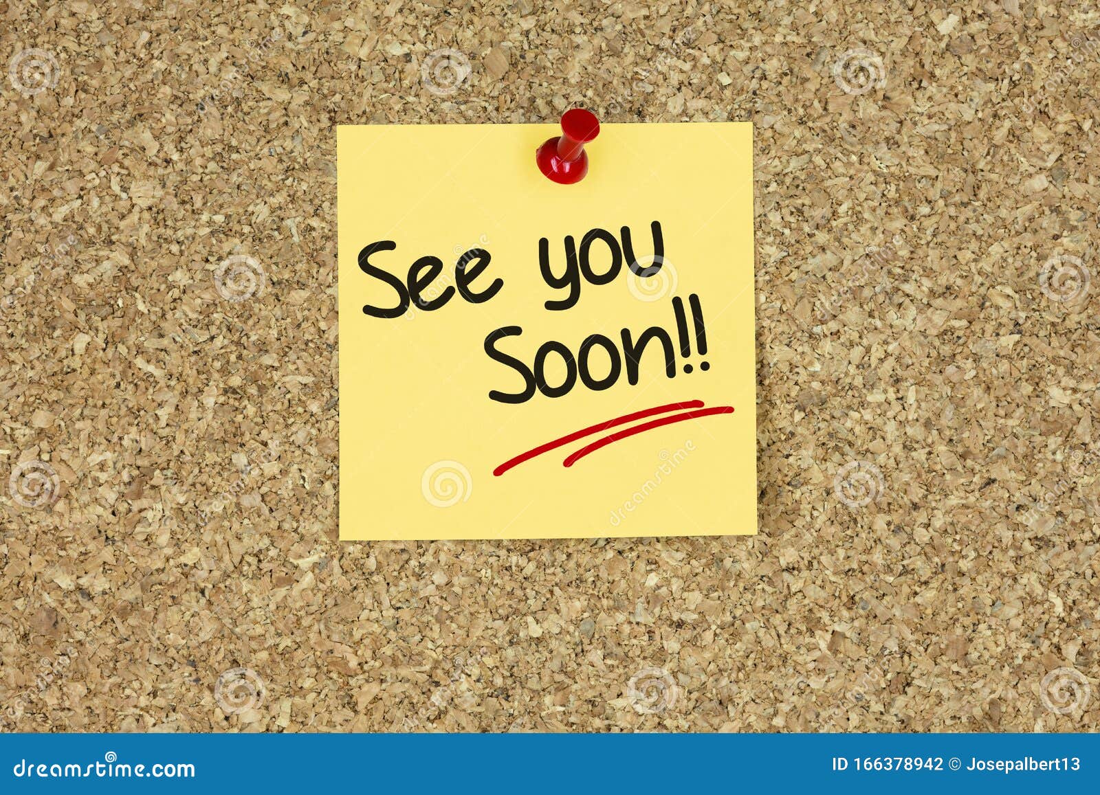 See You Soon on Yellow Sticky Note Stock Photo - Image of concepts ...