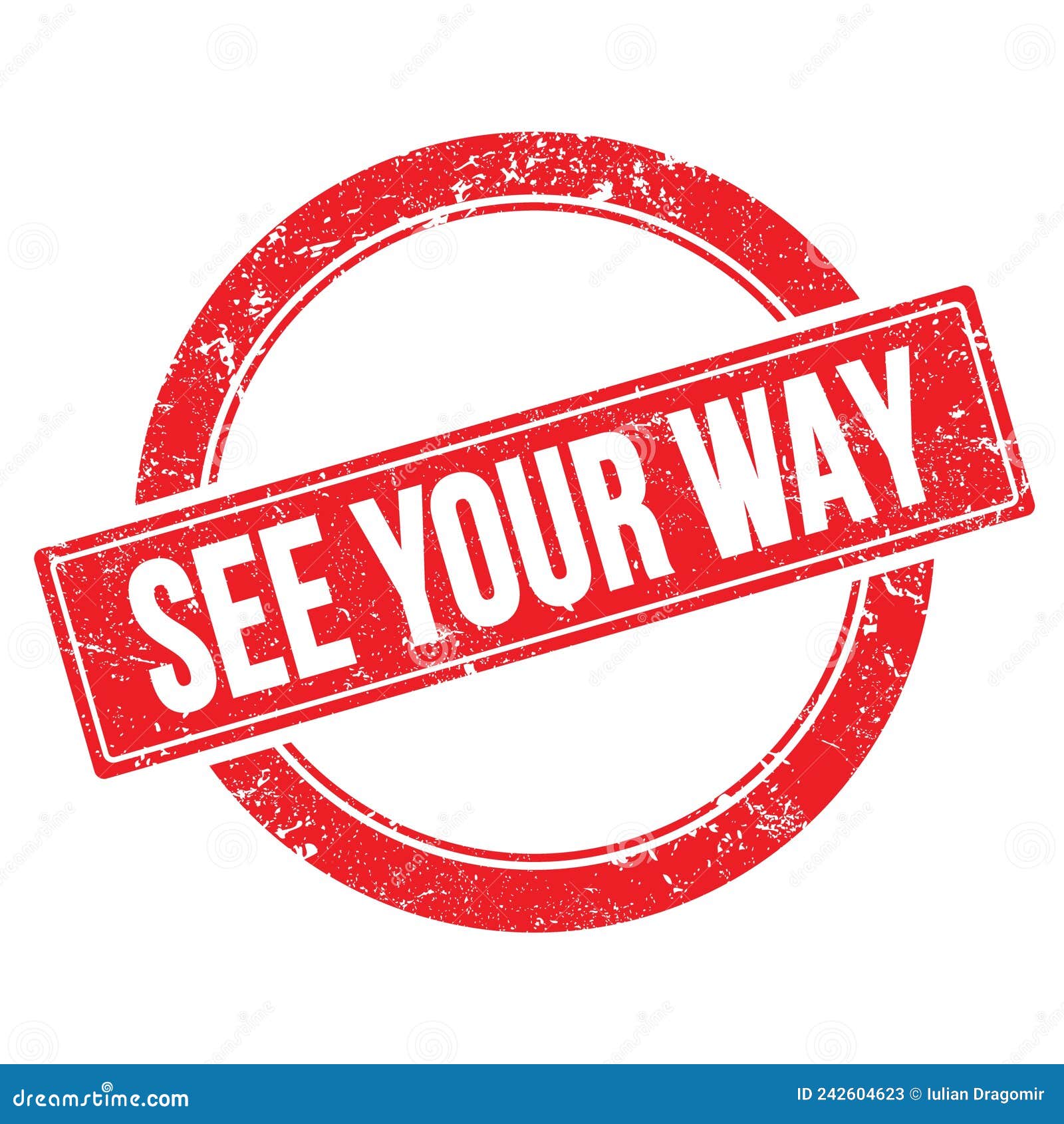 SEE YOUR WAY, Words on Red Stamp Sign Stock Illustration - Illustration ...