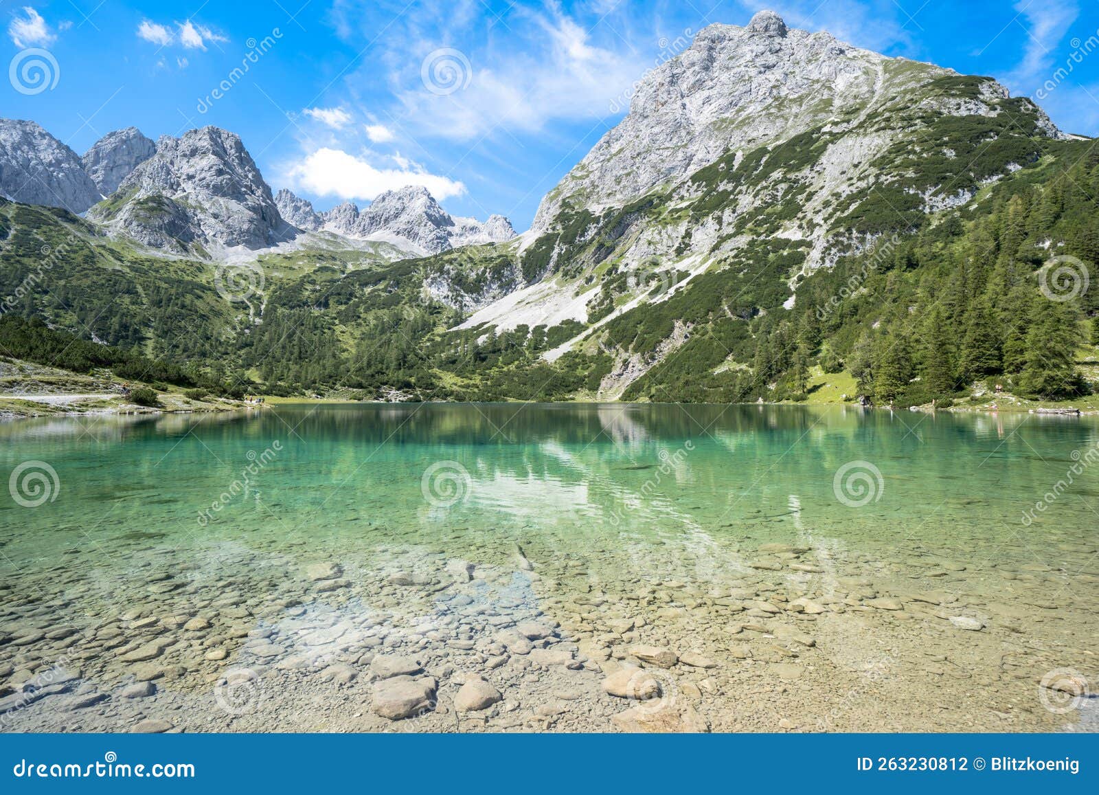 Seebensee lake, Austria stock photo. Image of beauty - 263230812