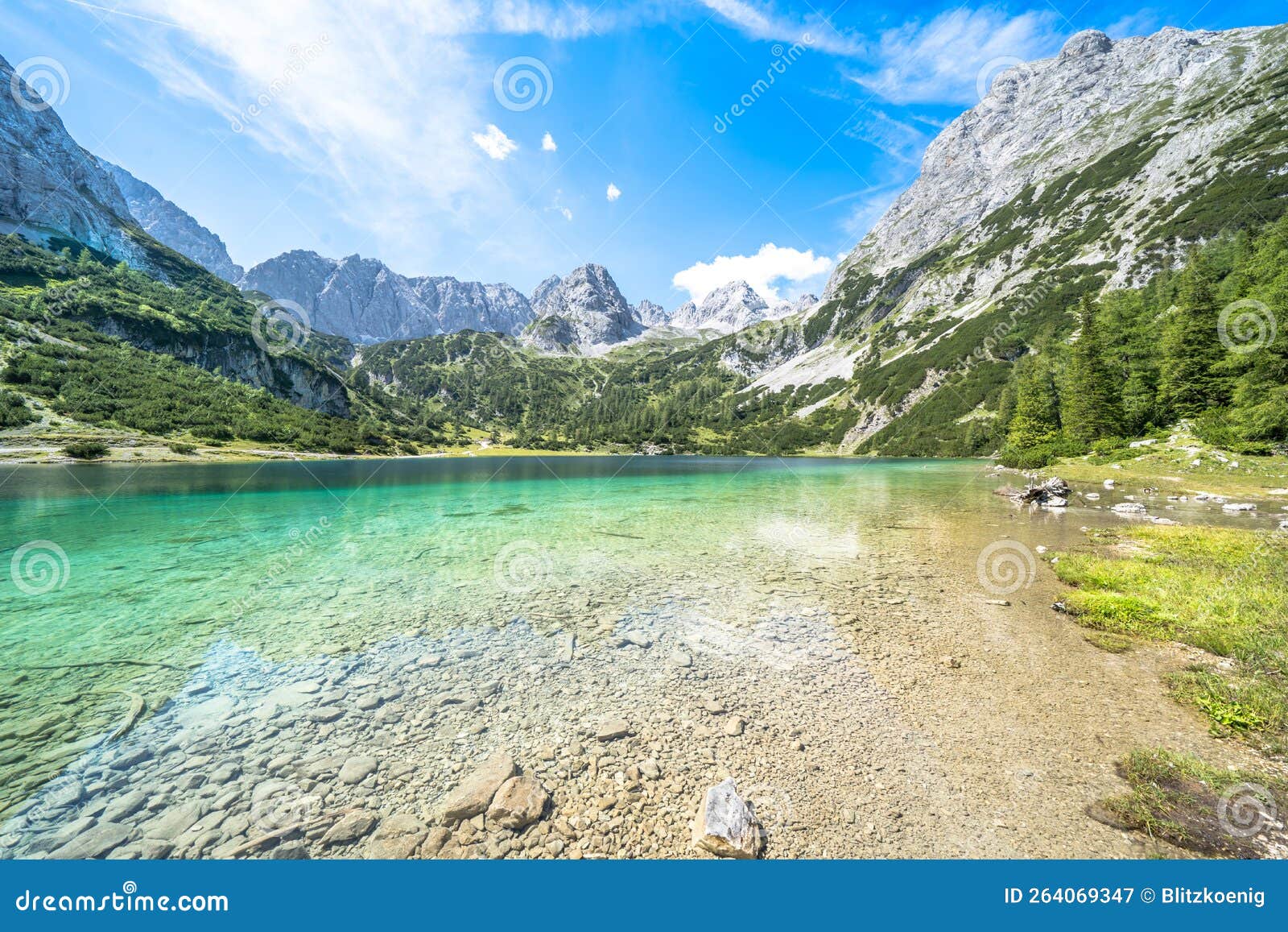Seebensee lake, Austria stock image. Image of destination - 264069347