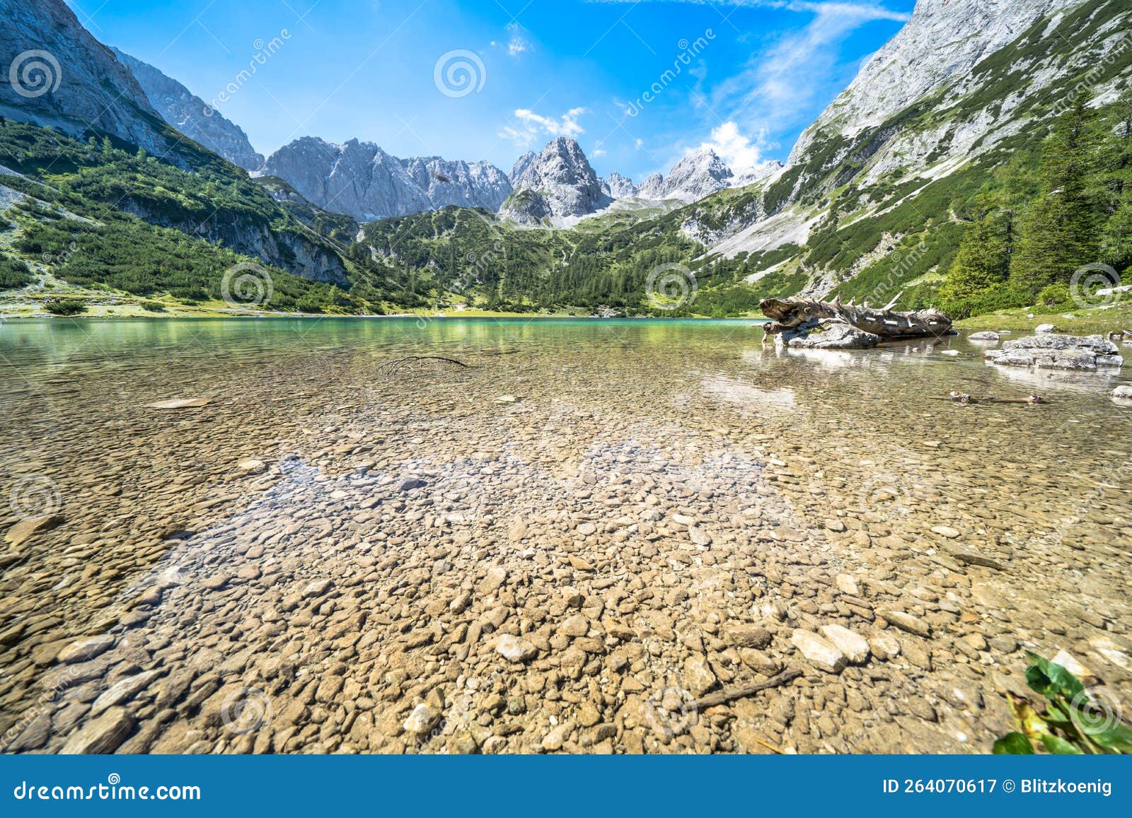 Seebensee lake, Austria stock image. Image of cloud - 264070617