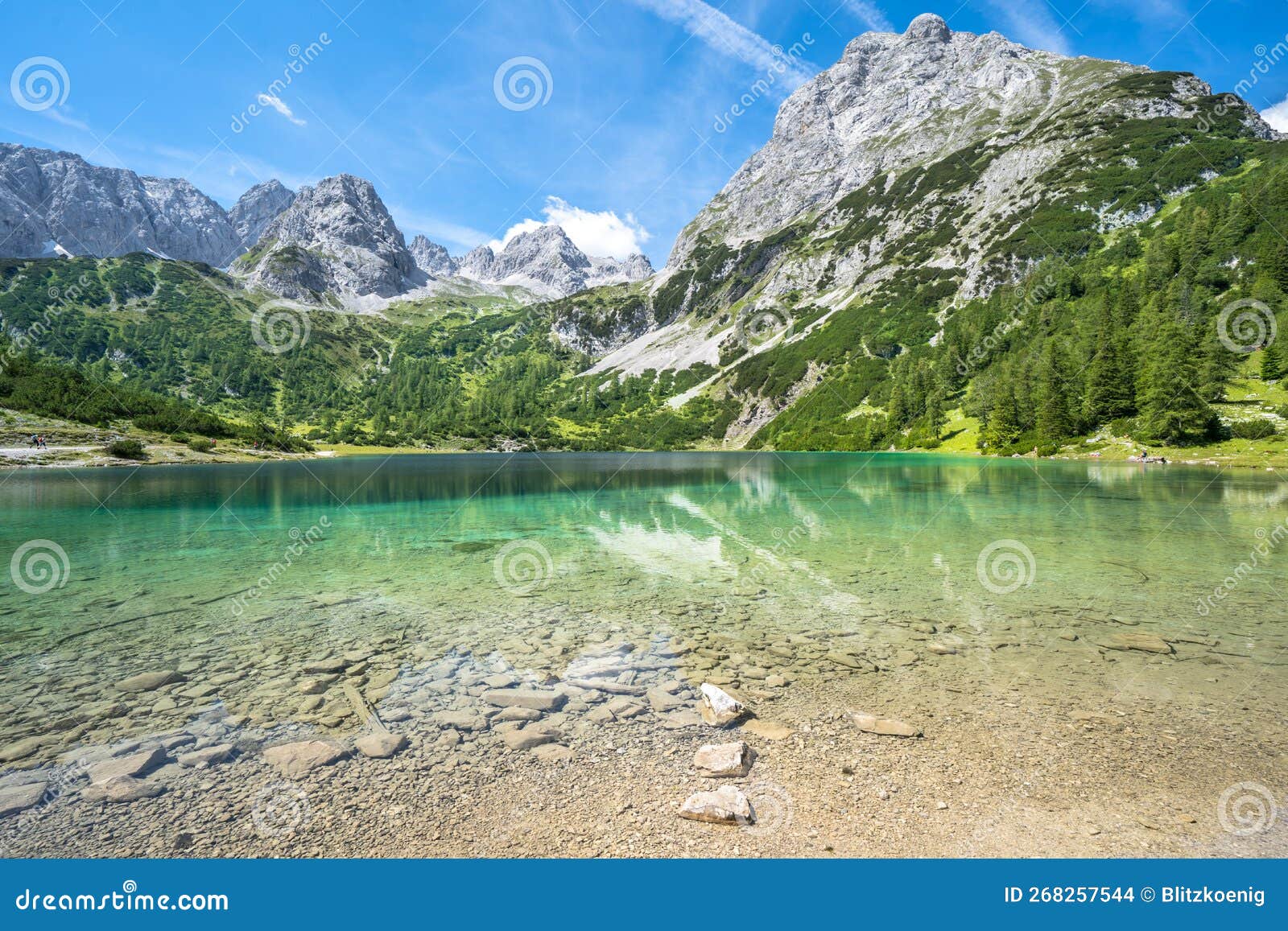 Seebensee lake, Austria stock photo. Image of ehrwald - 268257544