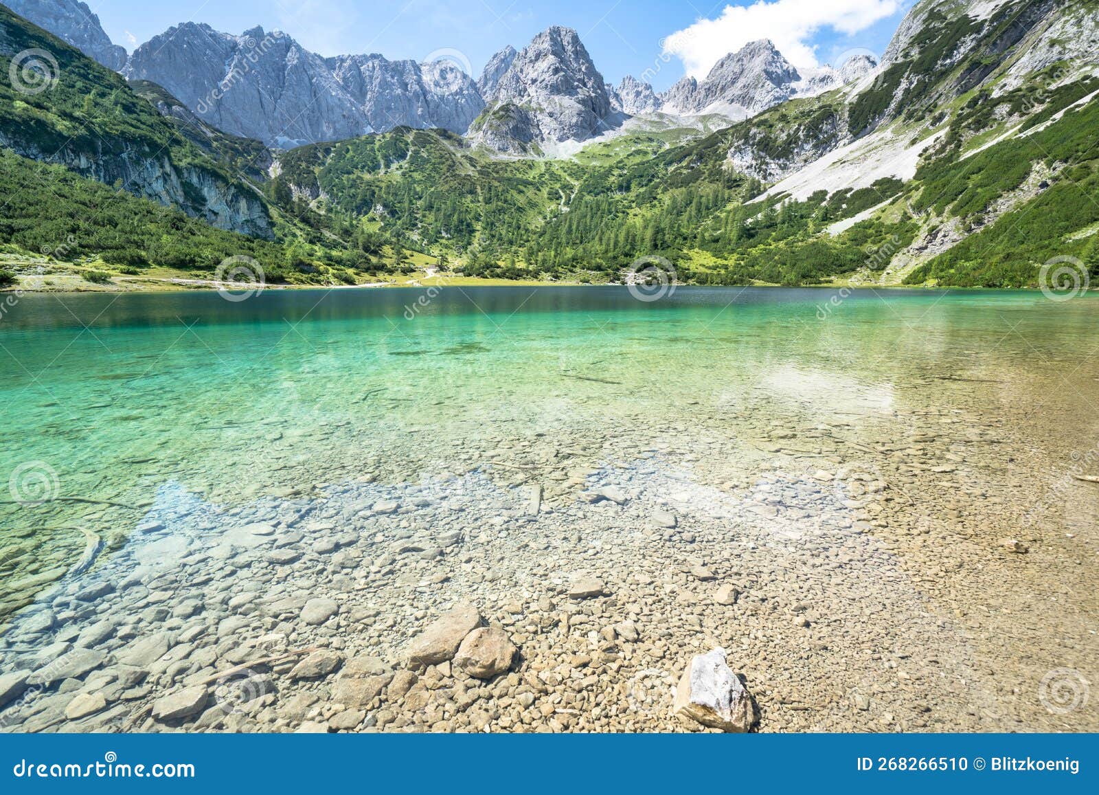 Seebensee lake, Austria stock photo. Image of dragonkopf - 268266510