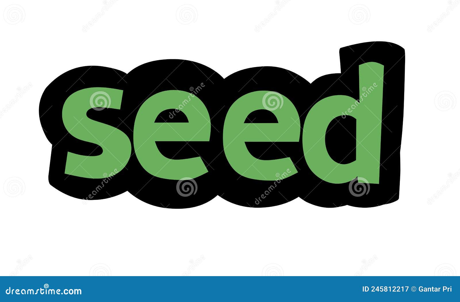 SEED Background Writing Vector Design on White Background Stock Vector ...