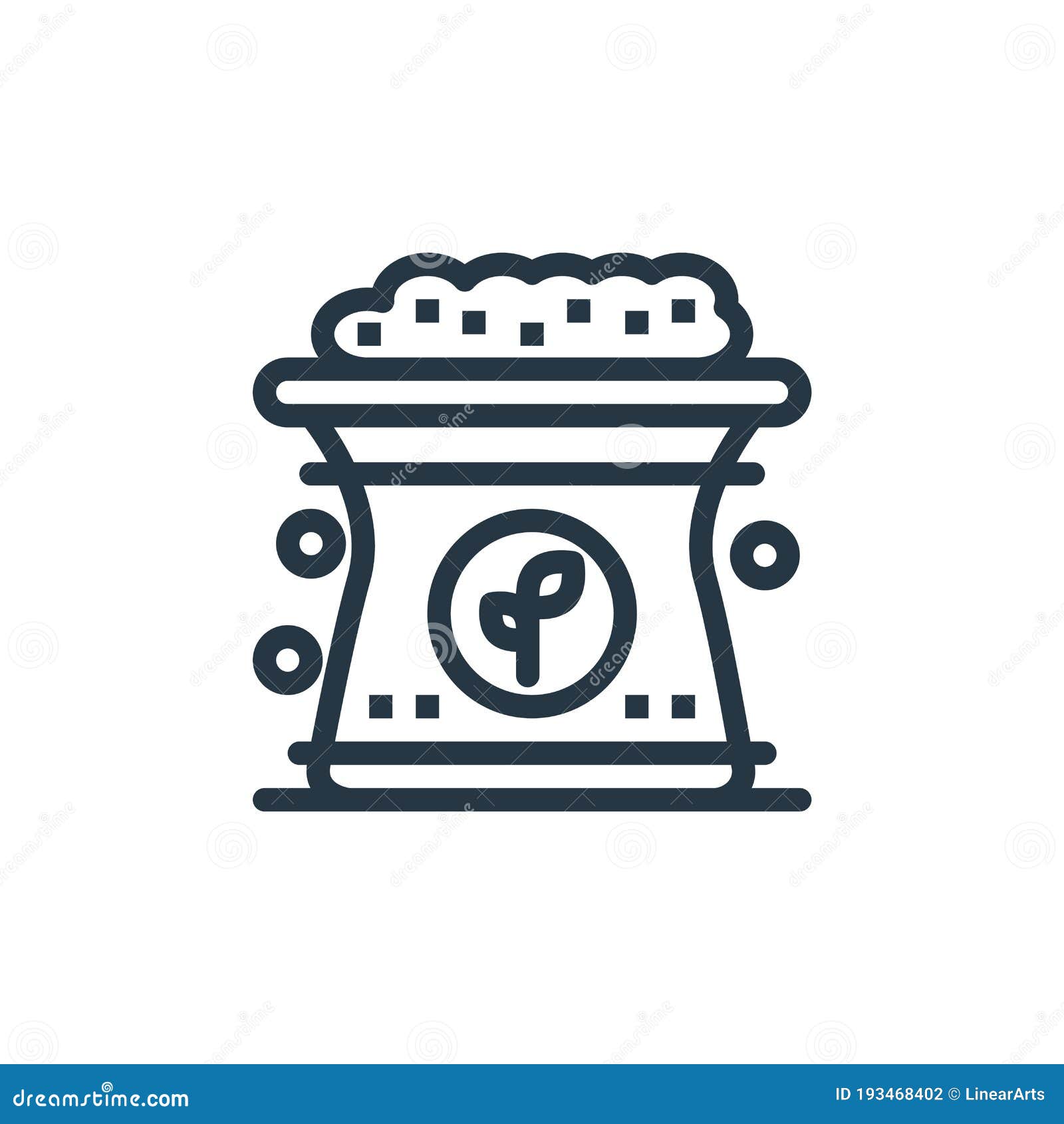 Seed Bag Icon Vector from Agriculture and Farming Concept. Thin Line ...