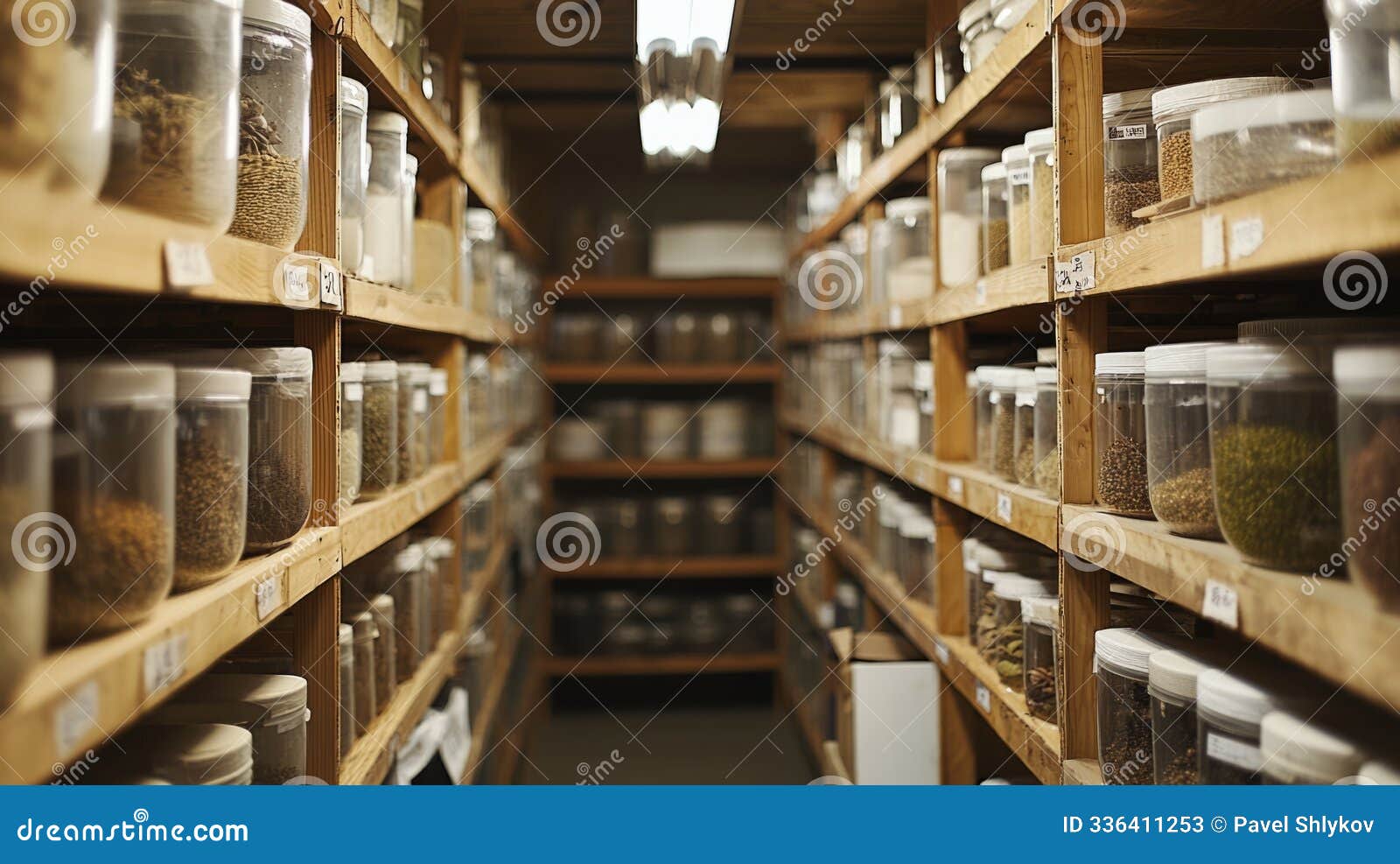Seed Bank Shelves in Storage Stock Image - Image of shelves, bank ...