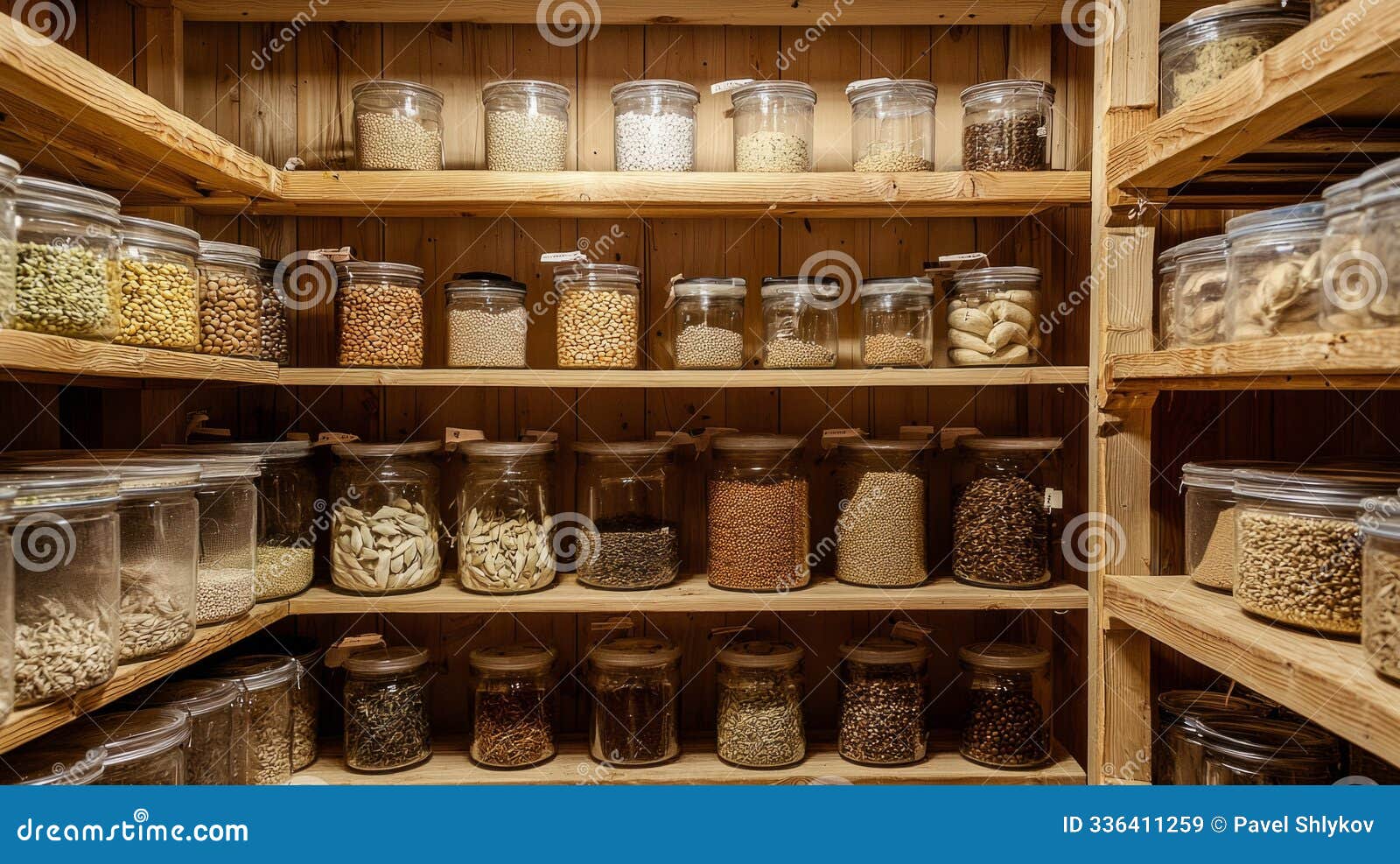 Seed Bank Shelves in Storage Stock Image - Image of sorting, wooden ...