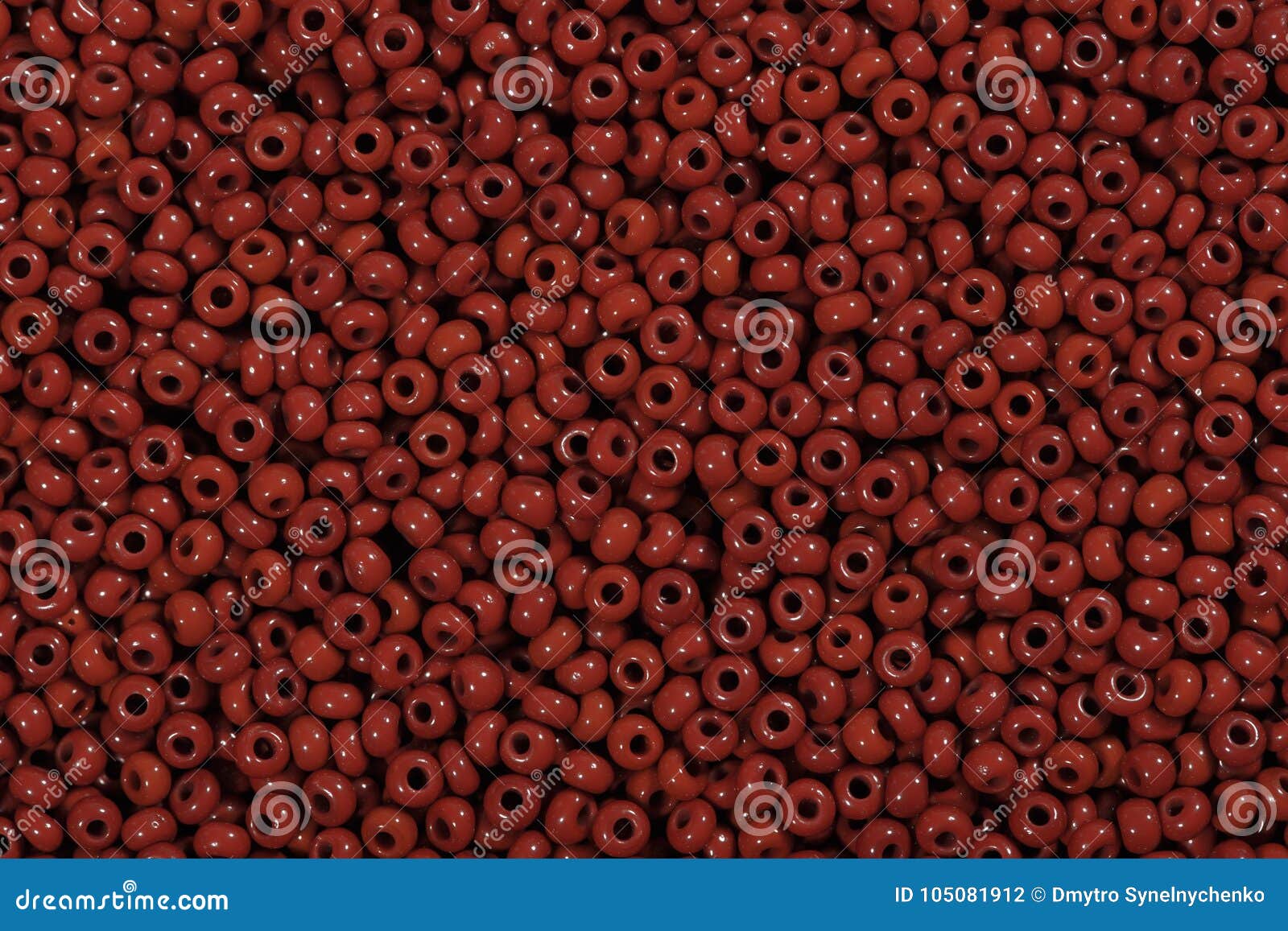 Seed Beads of Red Color on the Textile. Stock Photo - Image of ornament ...