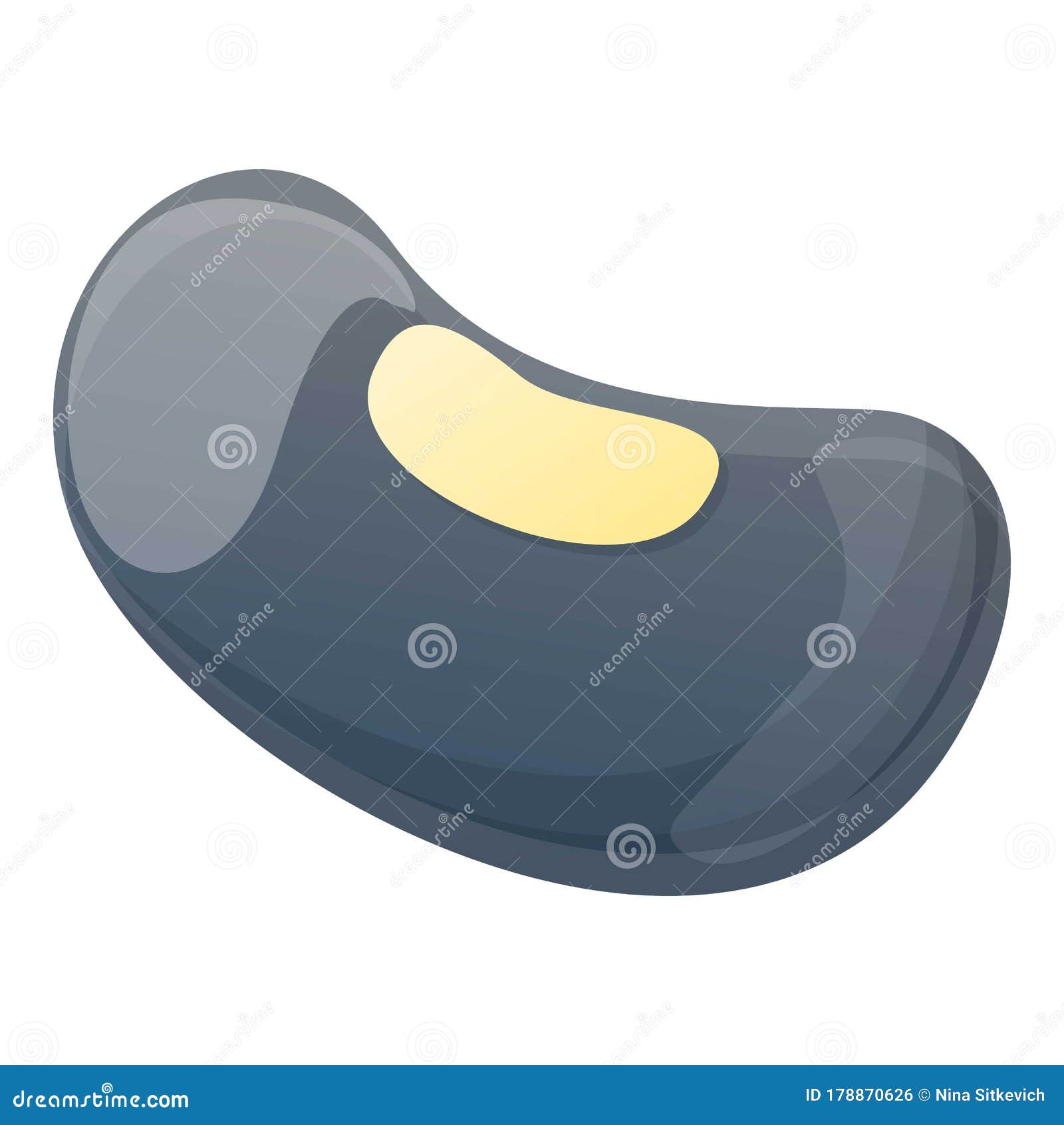 Seed Bean Icon, Cartoon Style Stock Vector - Illustration of bean ...