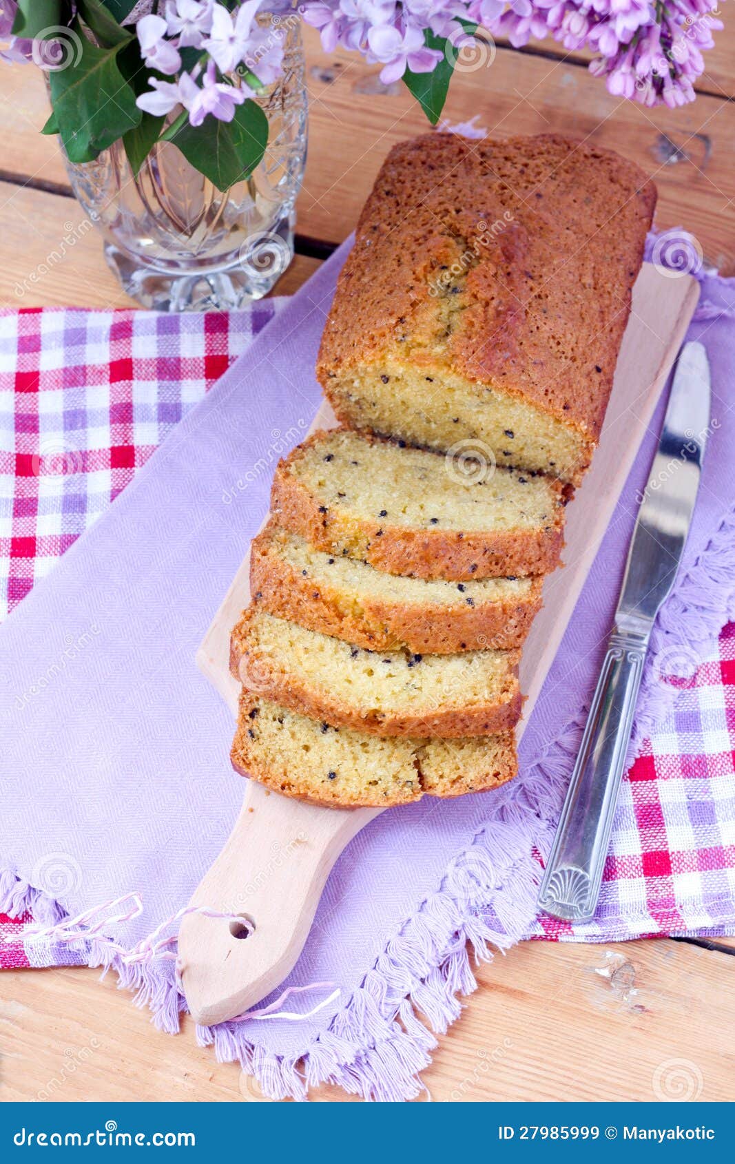 Seed cake stock image. Image of board, flowers, loaf - 27985999